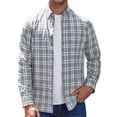 sogami Men's Plaid Button Up Shirts Comfort Long Sleeve Cotton Shirts ...