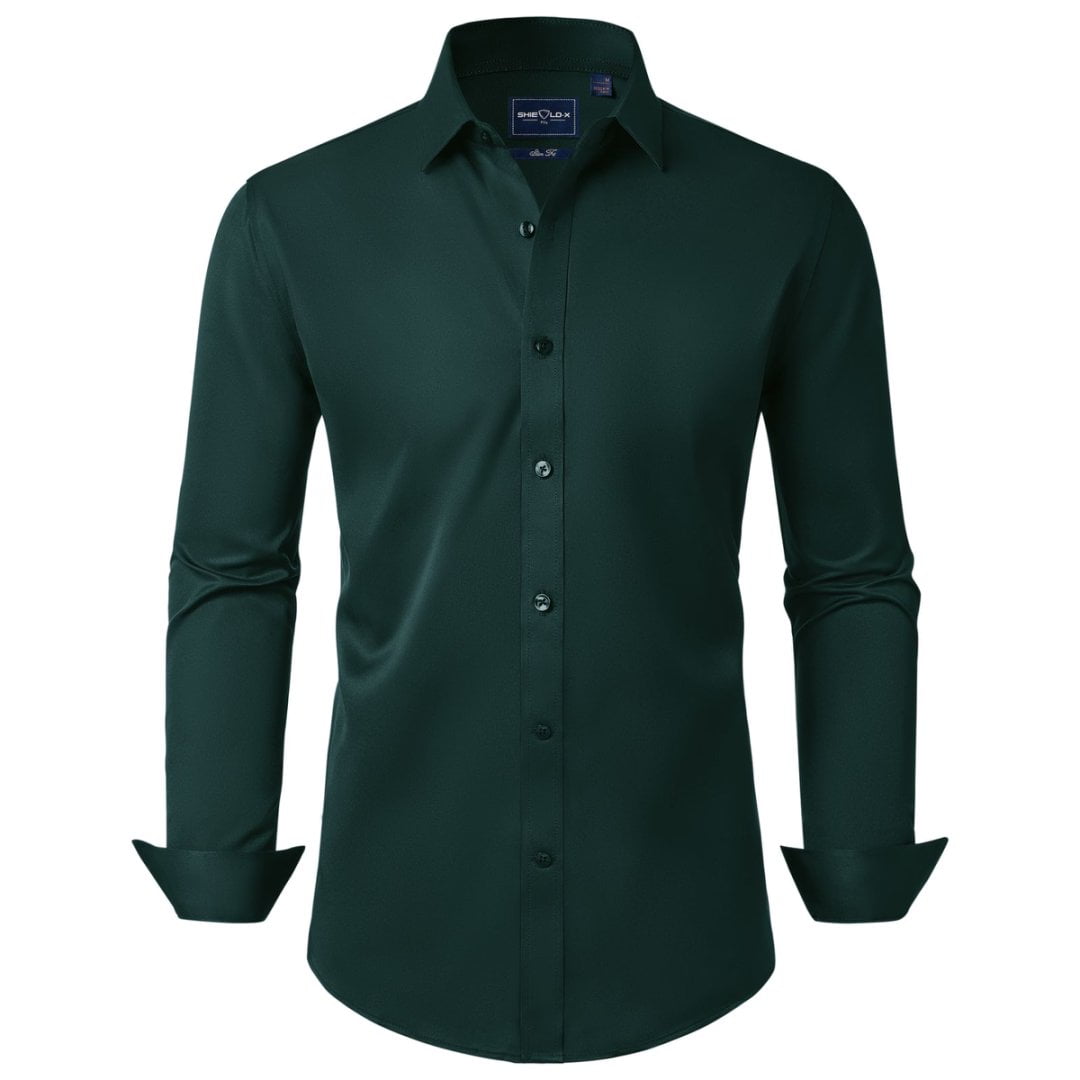 Alimens & Gentle Men's Stain Sheild Dress Shirts Long Sleeve Stretch ...