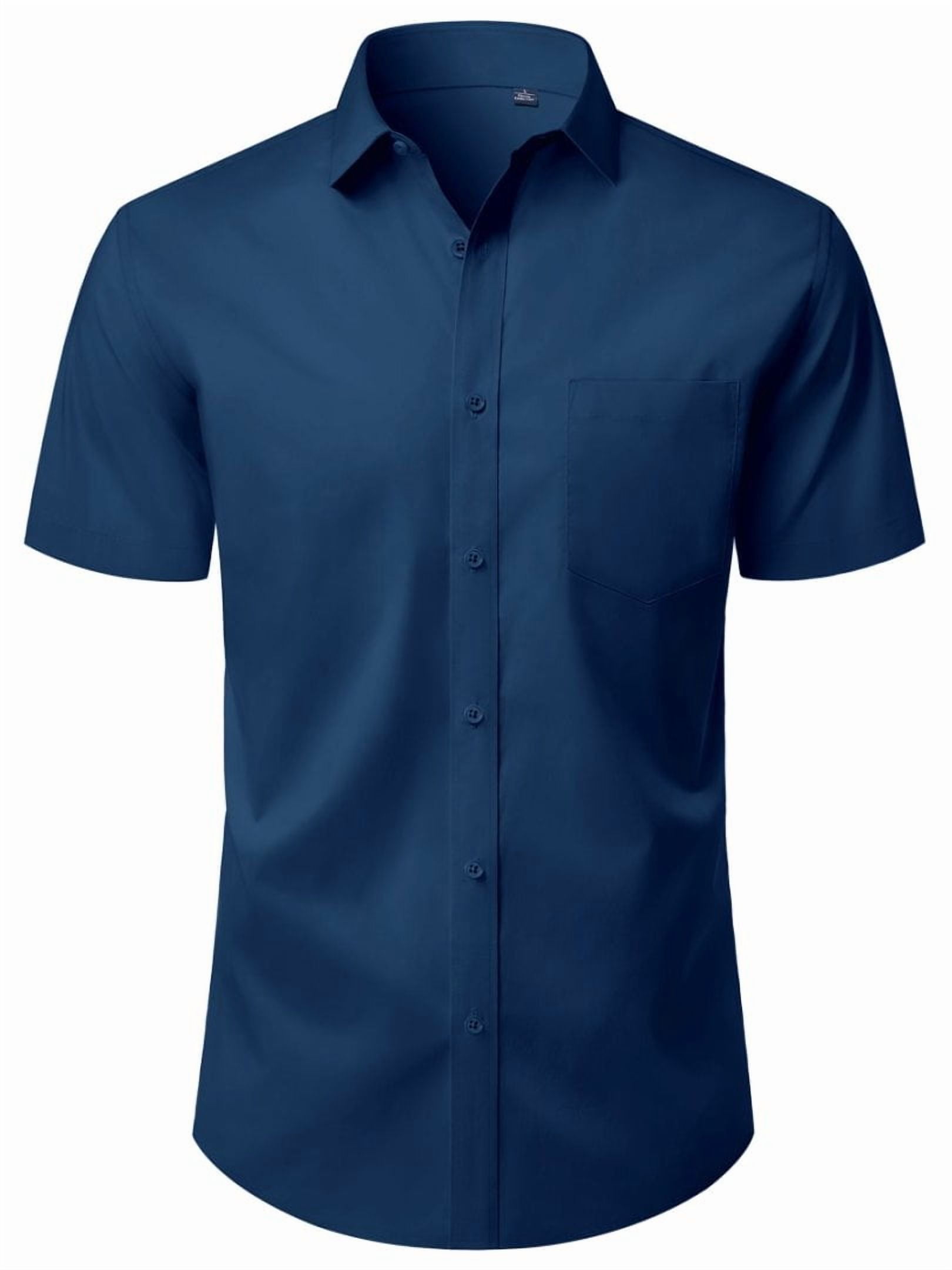 Alimens & Gentle Mens Button Up Shirt Stretched Wrinkle Free Short ...