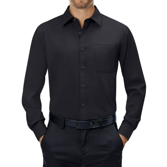 Alimens & Gentle Mens Dress Shirt, Long Sleeve, Regular Fit, Stretch ...