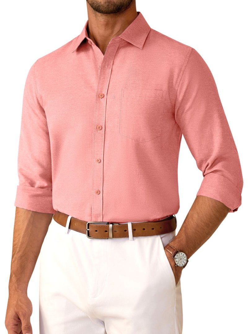 Alimens & Gentle Mens Oxford Button Down Shirt Mordern Fit Formal ...