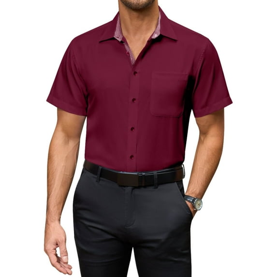 Alimens & Gentle Mens Classic Fit, Short Sleeve Stretch Cotton Dress ...