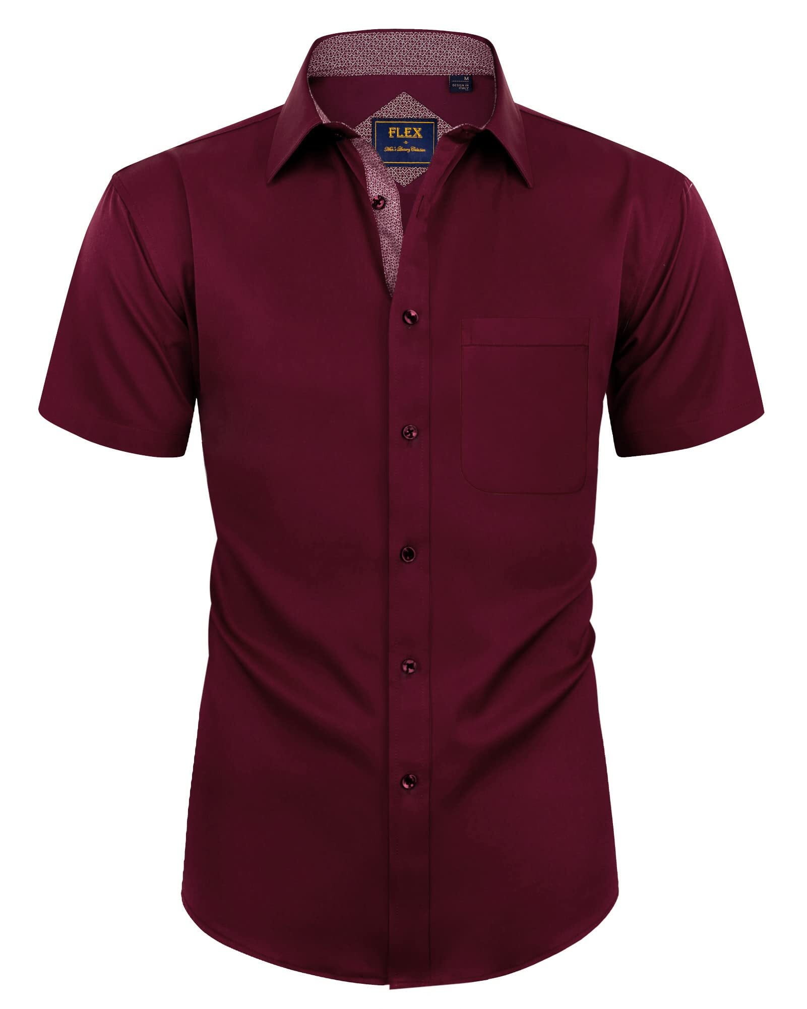 Alimens & Gentle Mens Classic Fit, Short Sleeve Stretch Cotton Dress ...