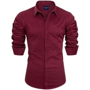 Alimens & Gentle Men's Stain Resistant Long Sleeve Dress Shirts ...