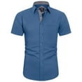 Alimens & Gentle Stretch Short Sleeve Dress Shirt Regular Fit Business ...