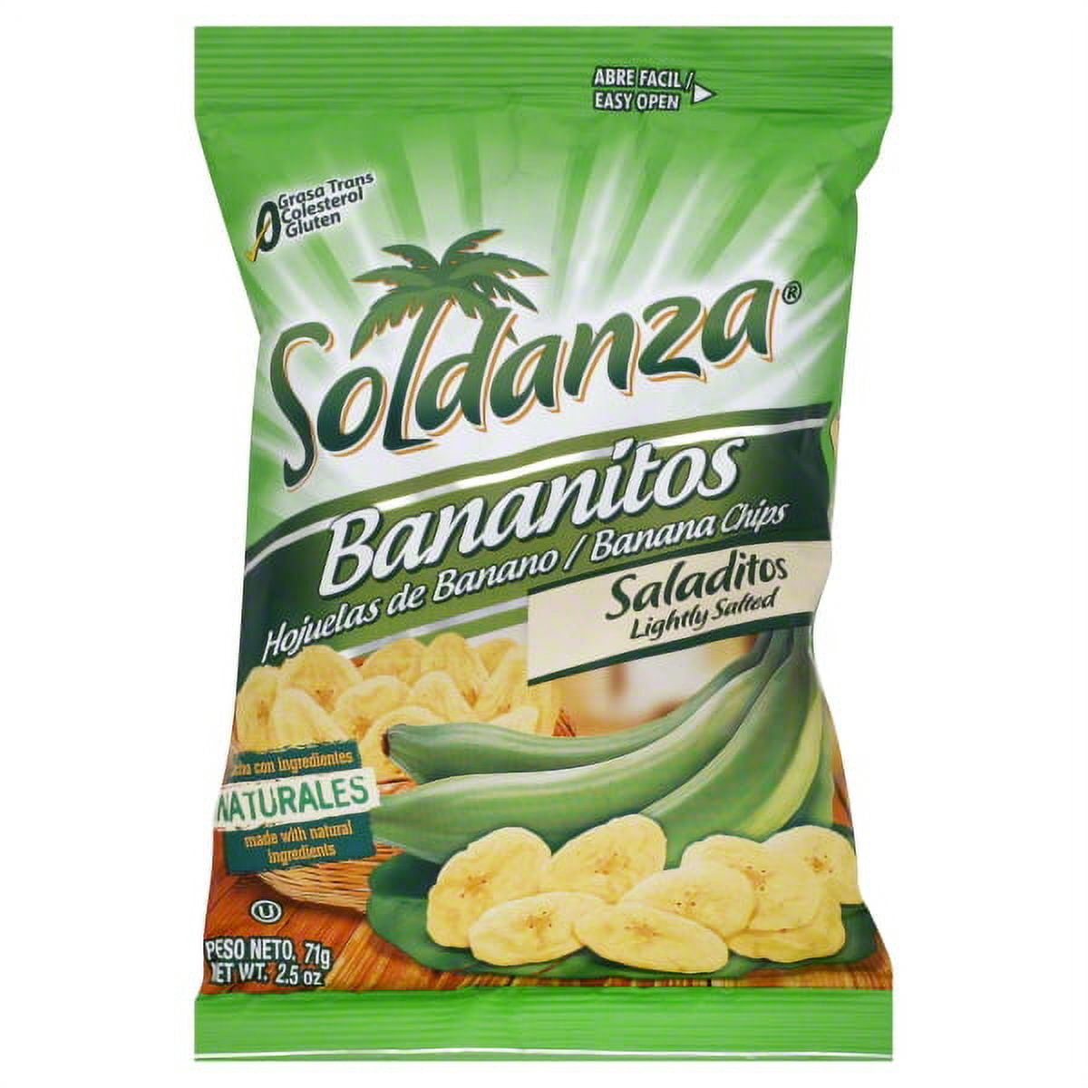 Alimentos Bermudez Soldanza Lightly Salted Banana Chips, 2.5 oz ...