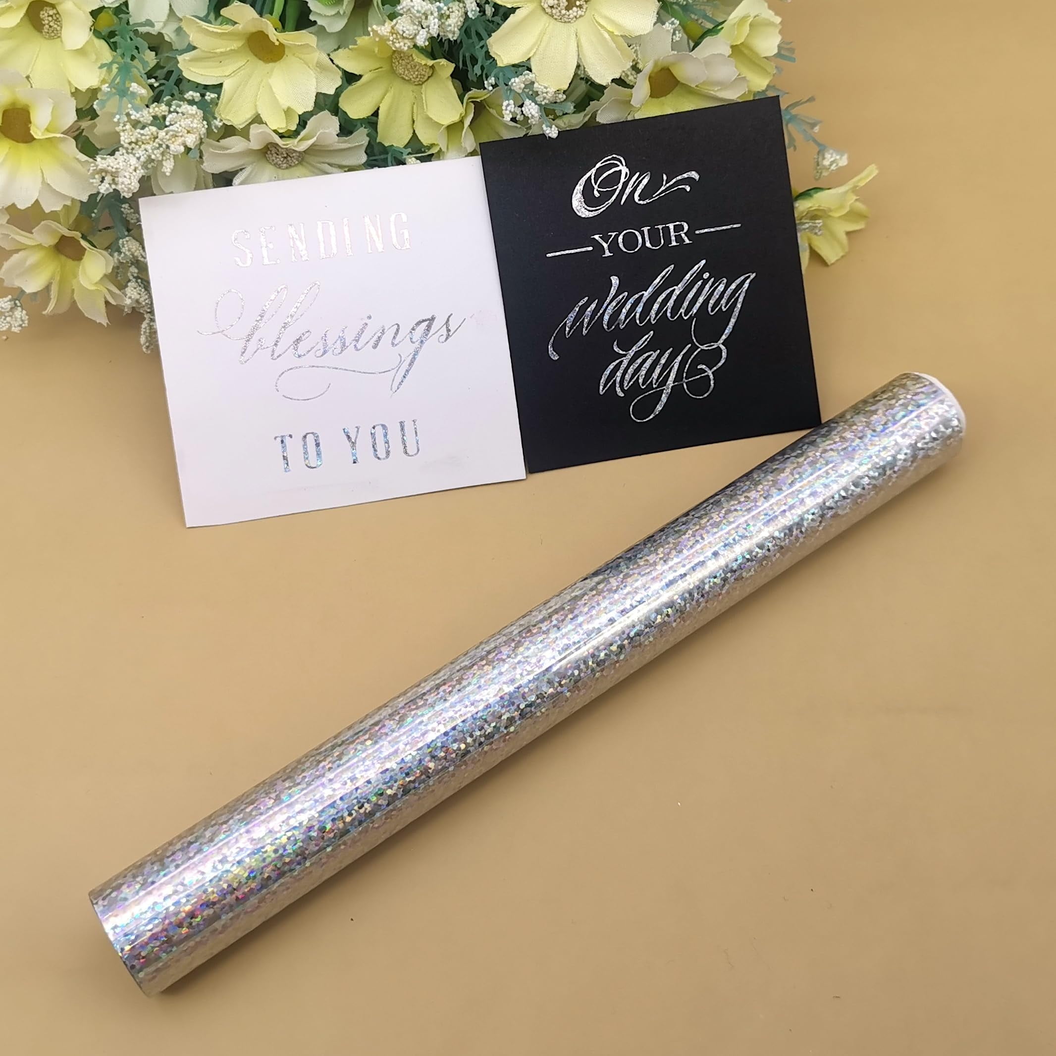 Alinacutle Silver Dots Laser TSF6 Toner Reactive Foil Roll Metallic ...