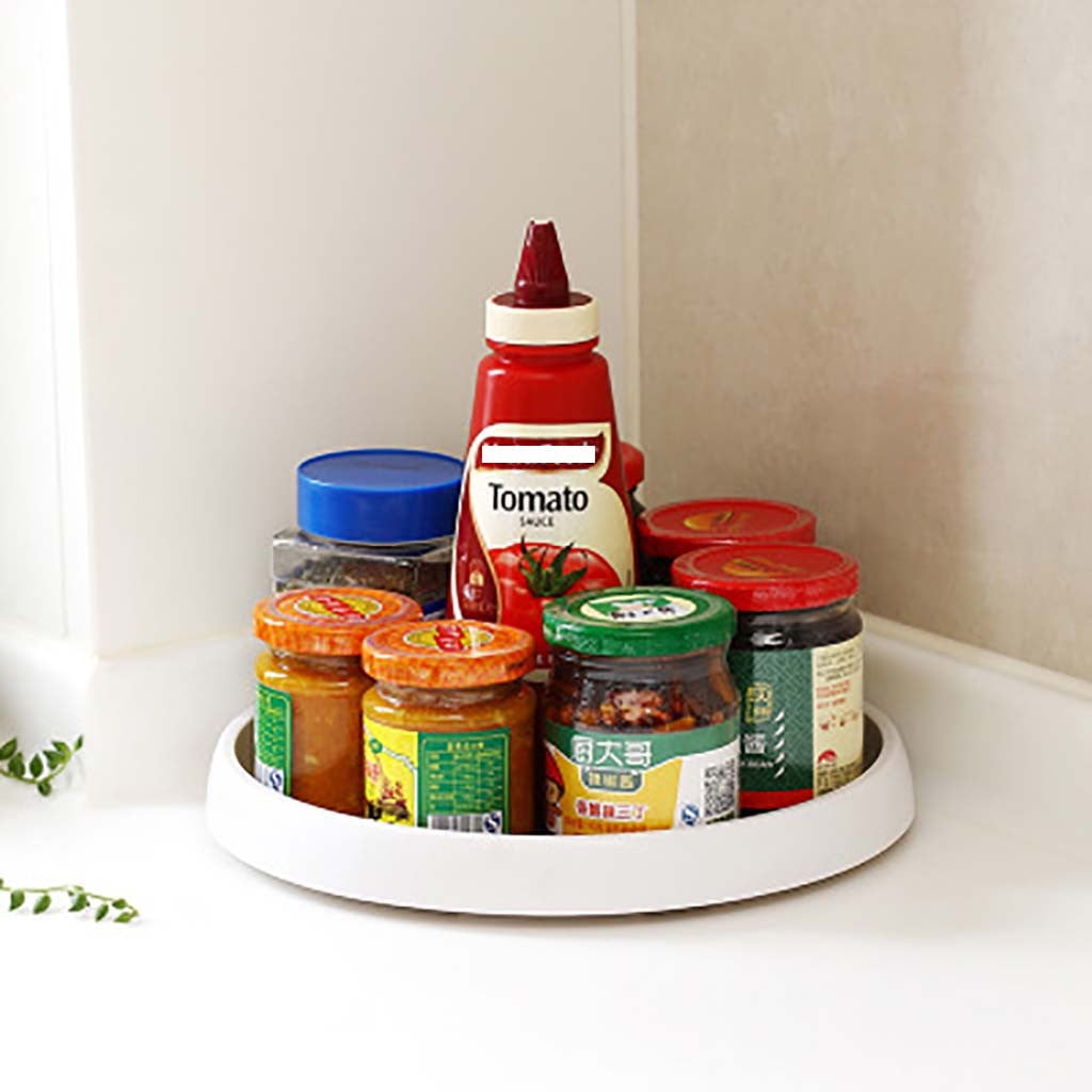 Alinwnia 1Pc Cupboard Pantry Cabinet Turntable Rotatable Rack for Jars ...
