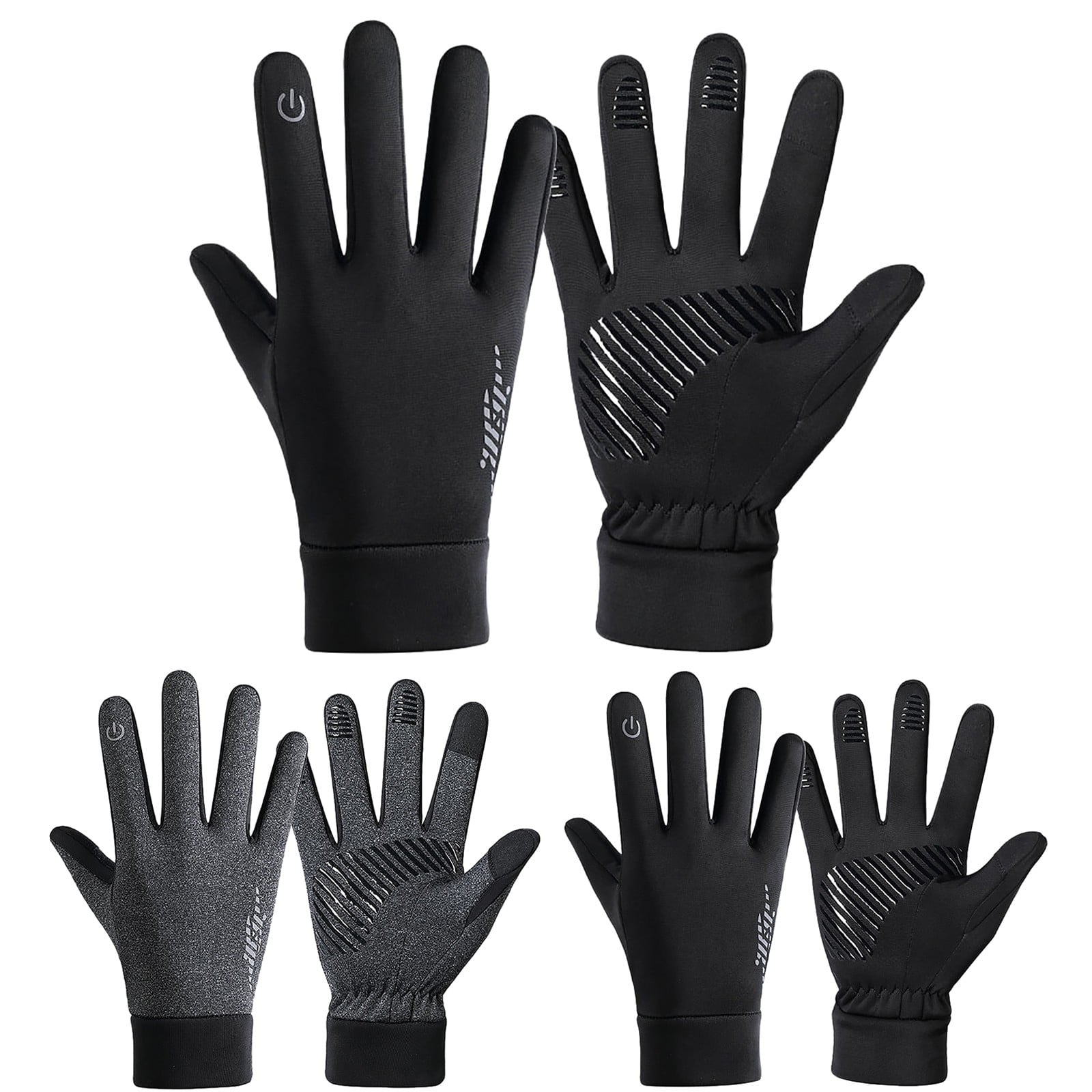 Alinwnia 2Pairs Winter Gloves for Men Women - Cold Weather Thermal Warm it Glove for Running ...