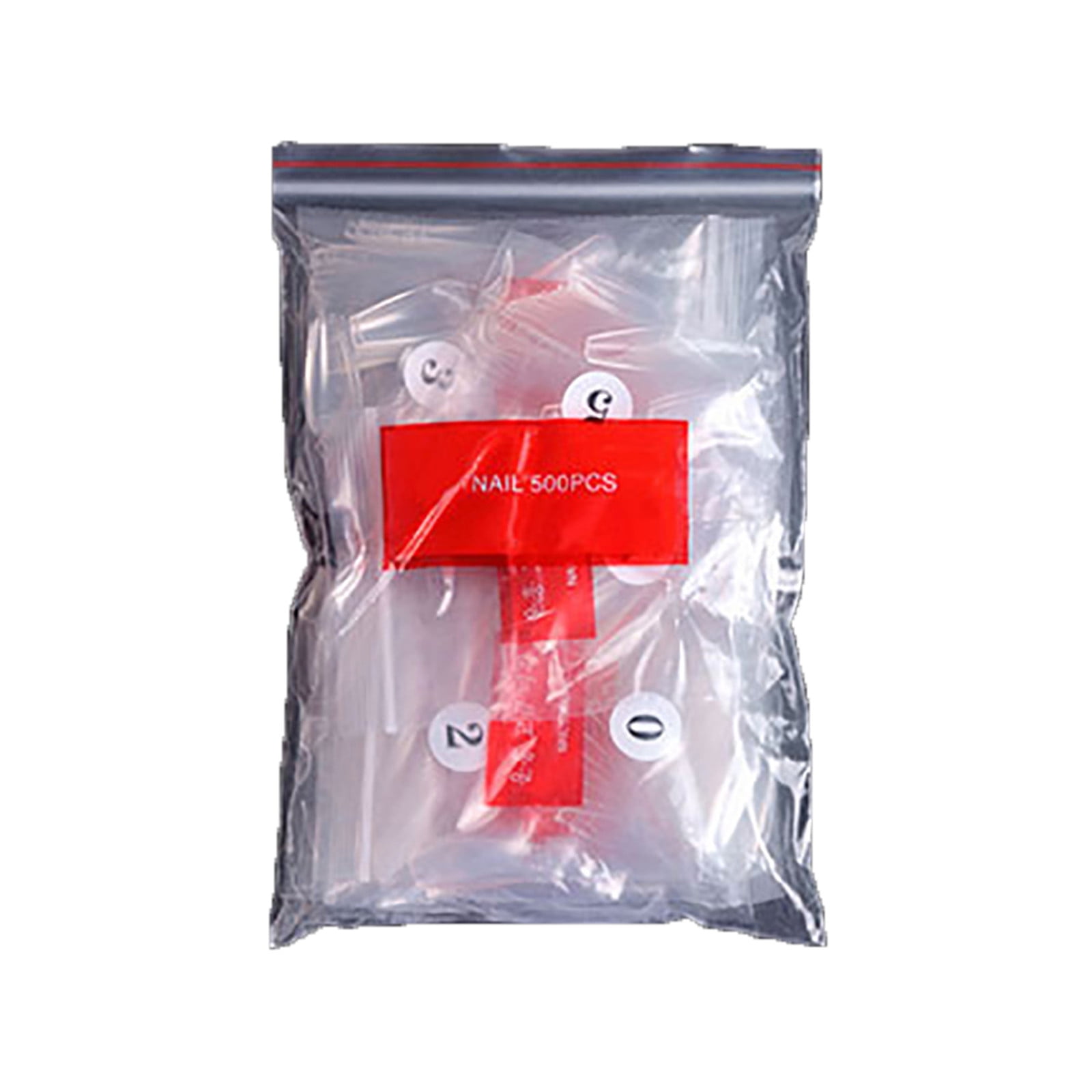 Alinwnia 500Pcs Gel Nail Tips, Short Square Gel Nail Tips Clear Full ...