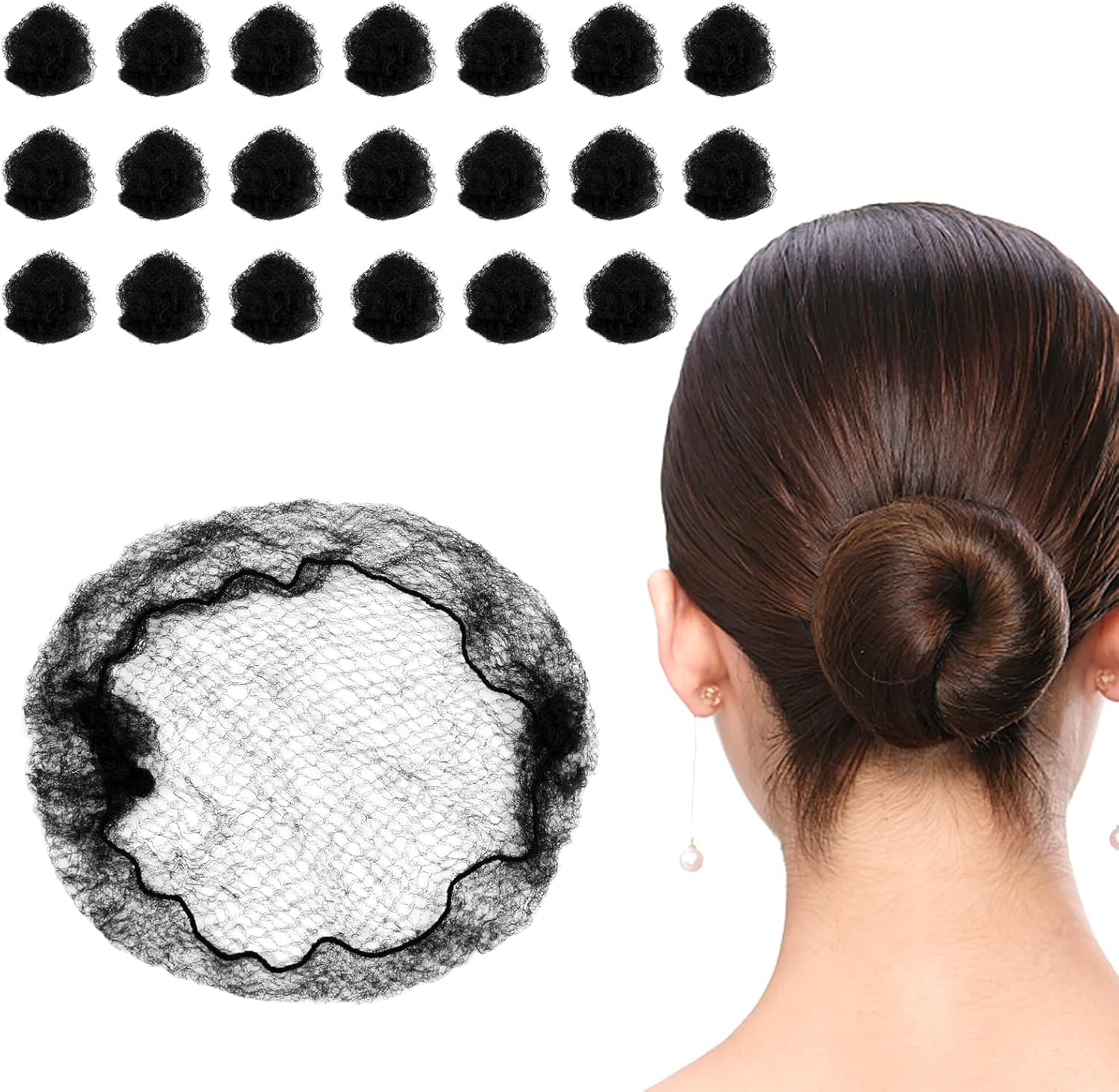 Alinwnia 50pcs Hair Nets for Hair Mesh Hair Net Hair Nets Food Service ...
