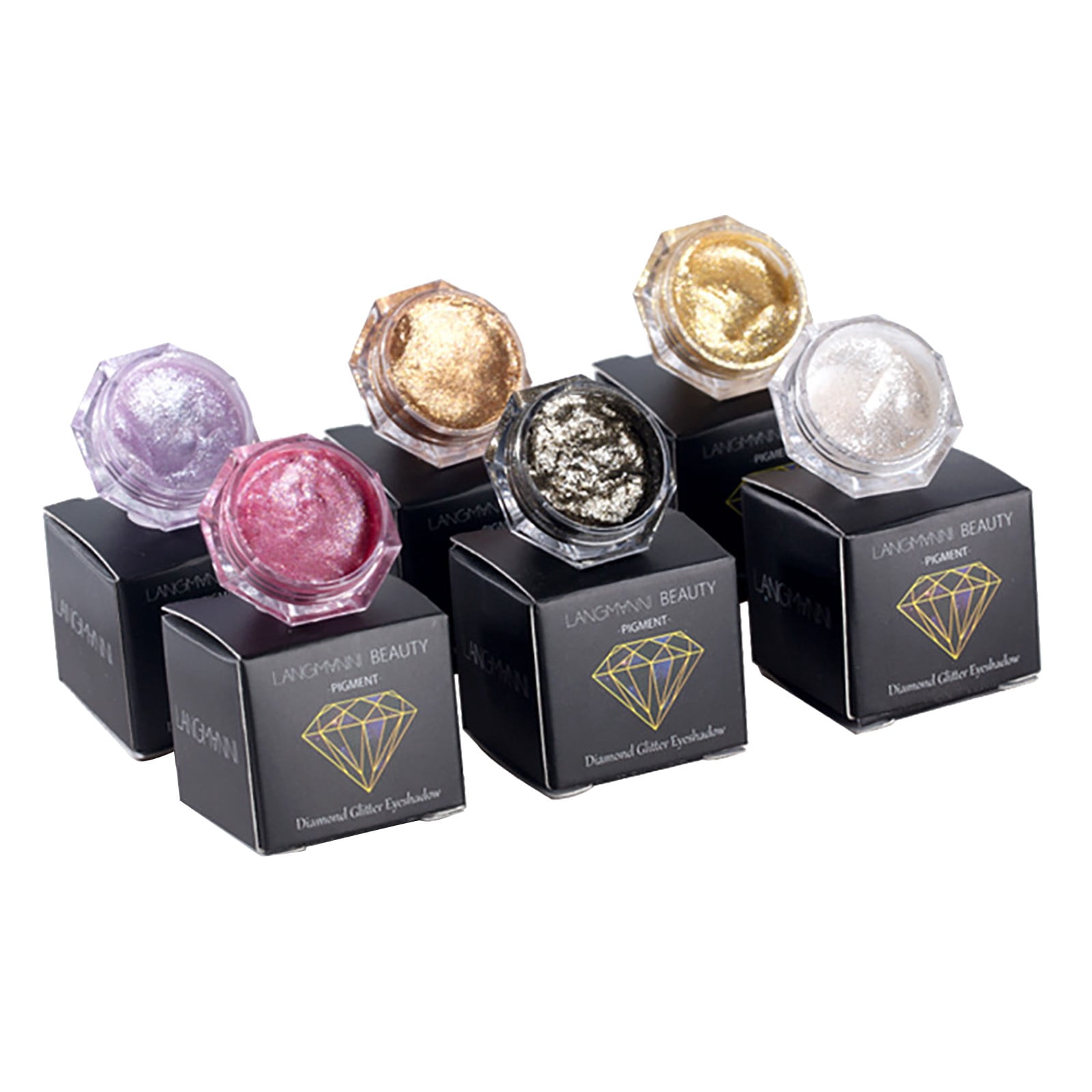 Alinwnia 6Pcs Glitter Eyeshadow Makeup Sets, Eyeshadow Diamond Bright ...