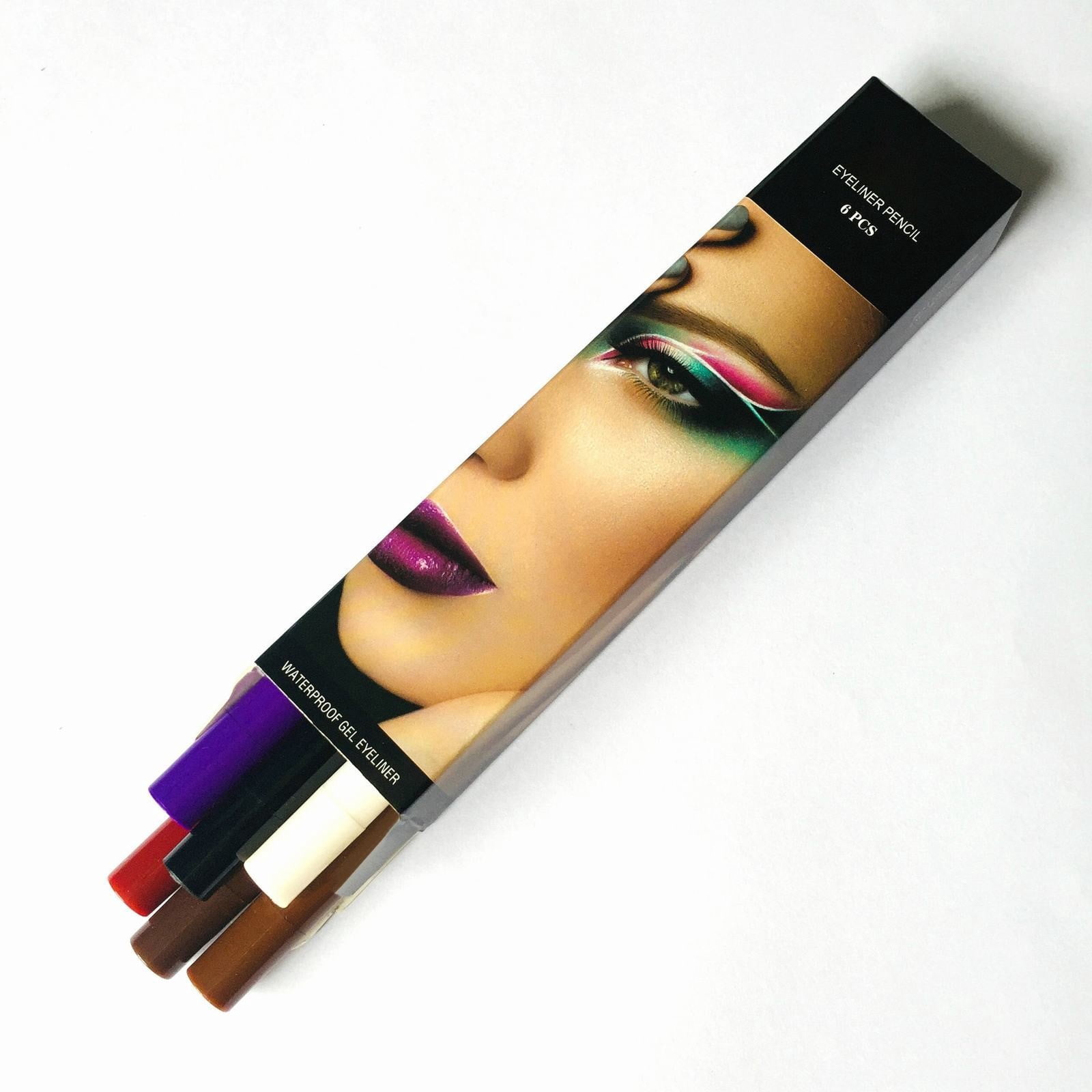 Alinwnia 6Pcs Multicolor Glitter Eye-liner Pen, Long Lasting Eye-liner ...