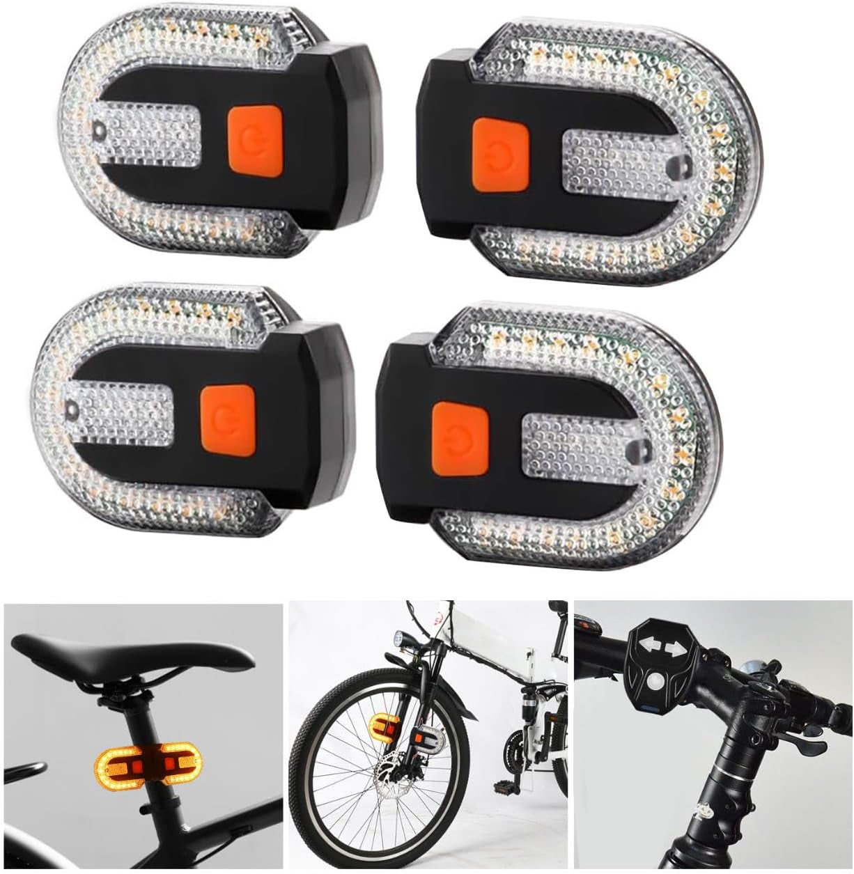 Alinwnia Bike Tail Light with Turn Signal,Split Bike Rear Lights,USB ...