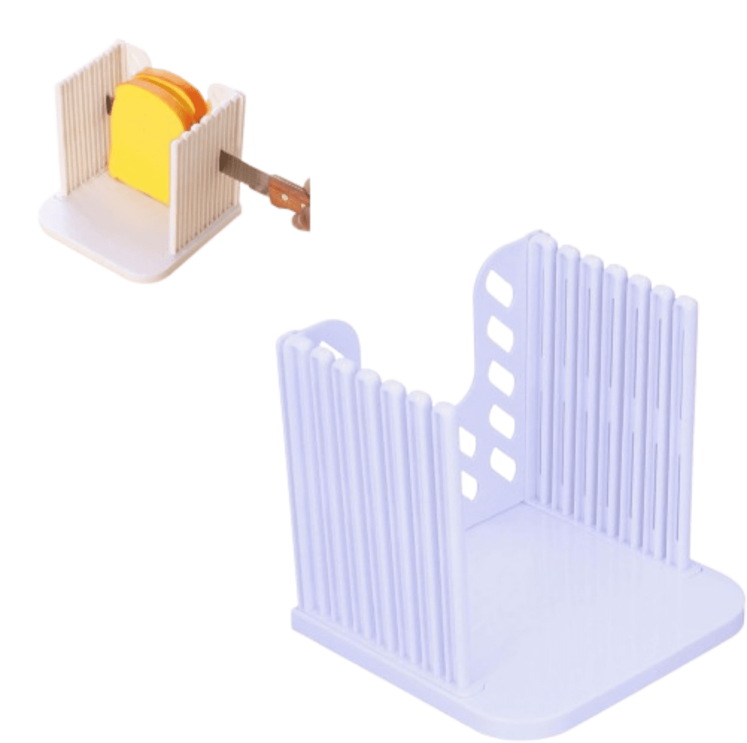 Alinwnia Bread Slicer,Foldable Bread Slicer for Homemade Bread,Bread Slicing Deflectors with No ...