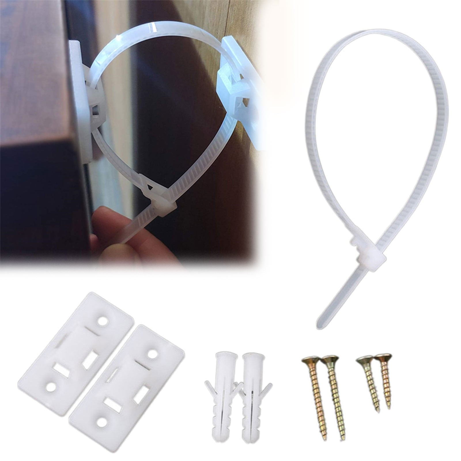 Alinwnia Furniture Secure Straps,20 Pack Adjustable Withstand-Tip ...