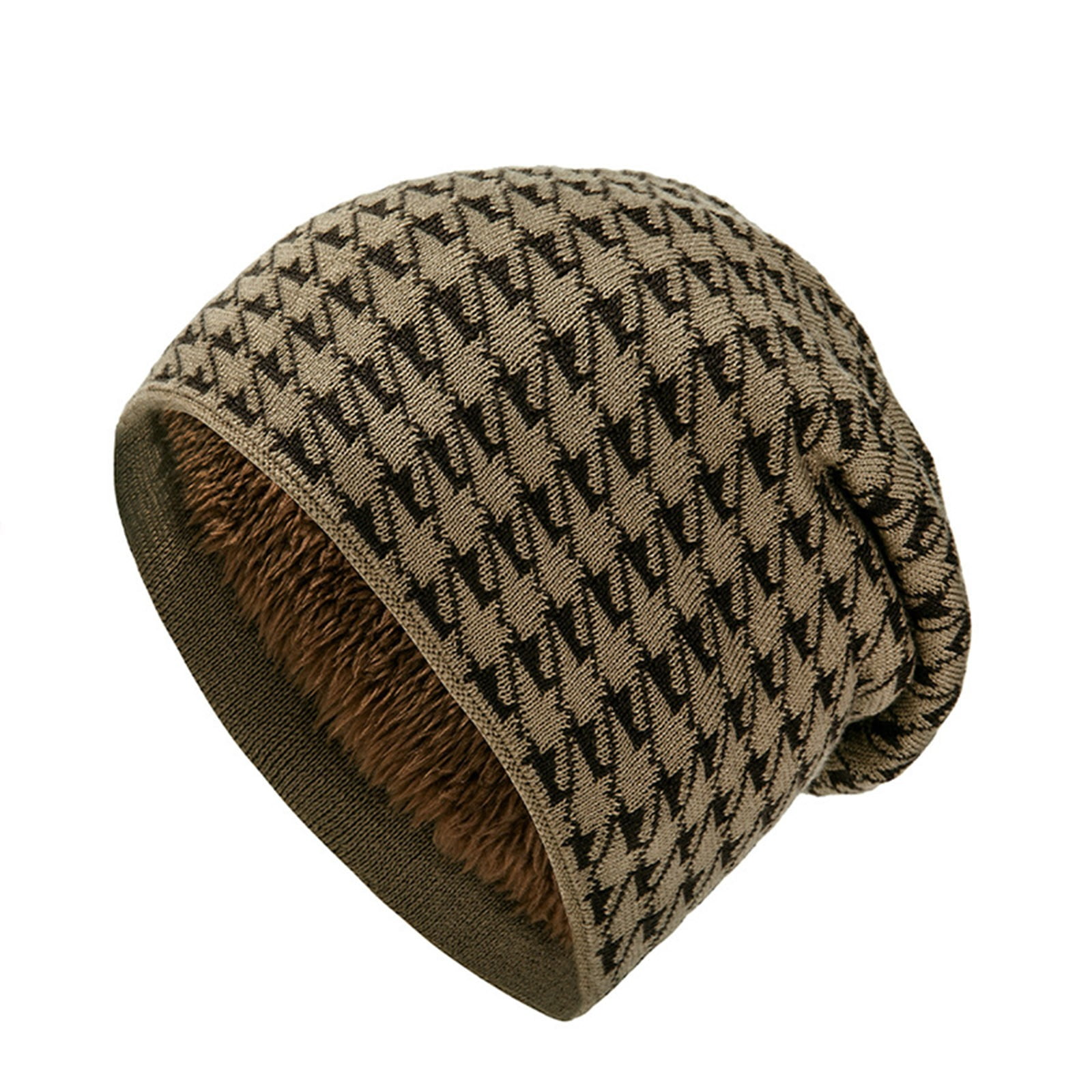 Alinwnia Satin Lined Knit Hat Acrylic Winter Hats Silk Soft Slouchy ...