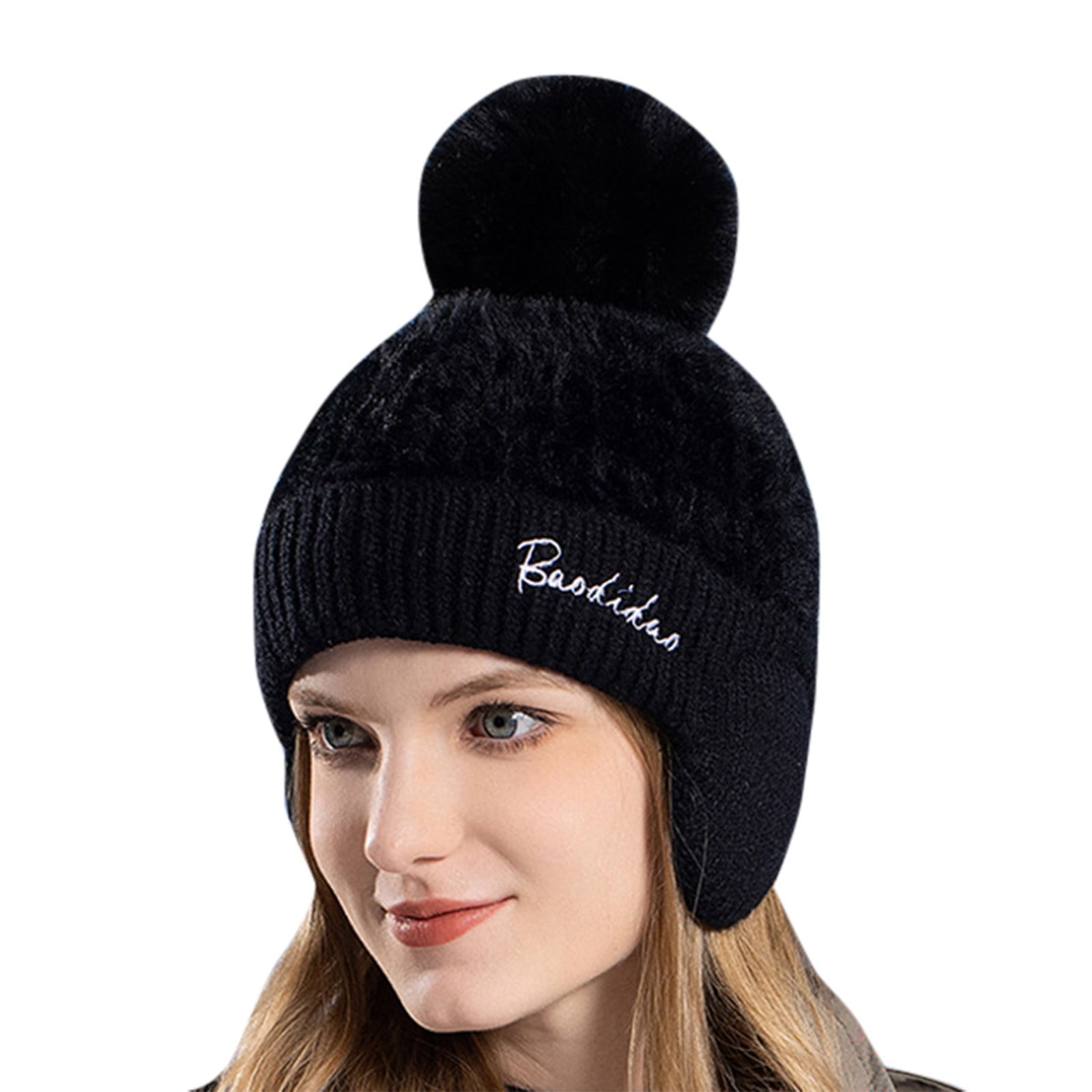 Alinwnia Winter Slouchy Hat Knit Warm Winter Hats for Soft Stretch Ski ...