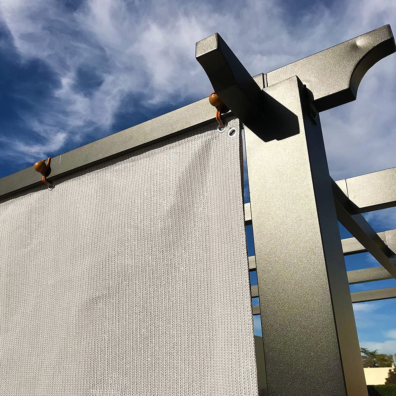 Alion Home Sun Shade Panel Privacy Screen with Grommets on 4 Sides for ...