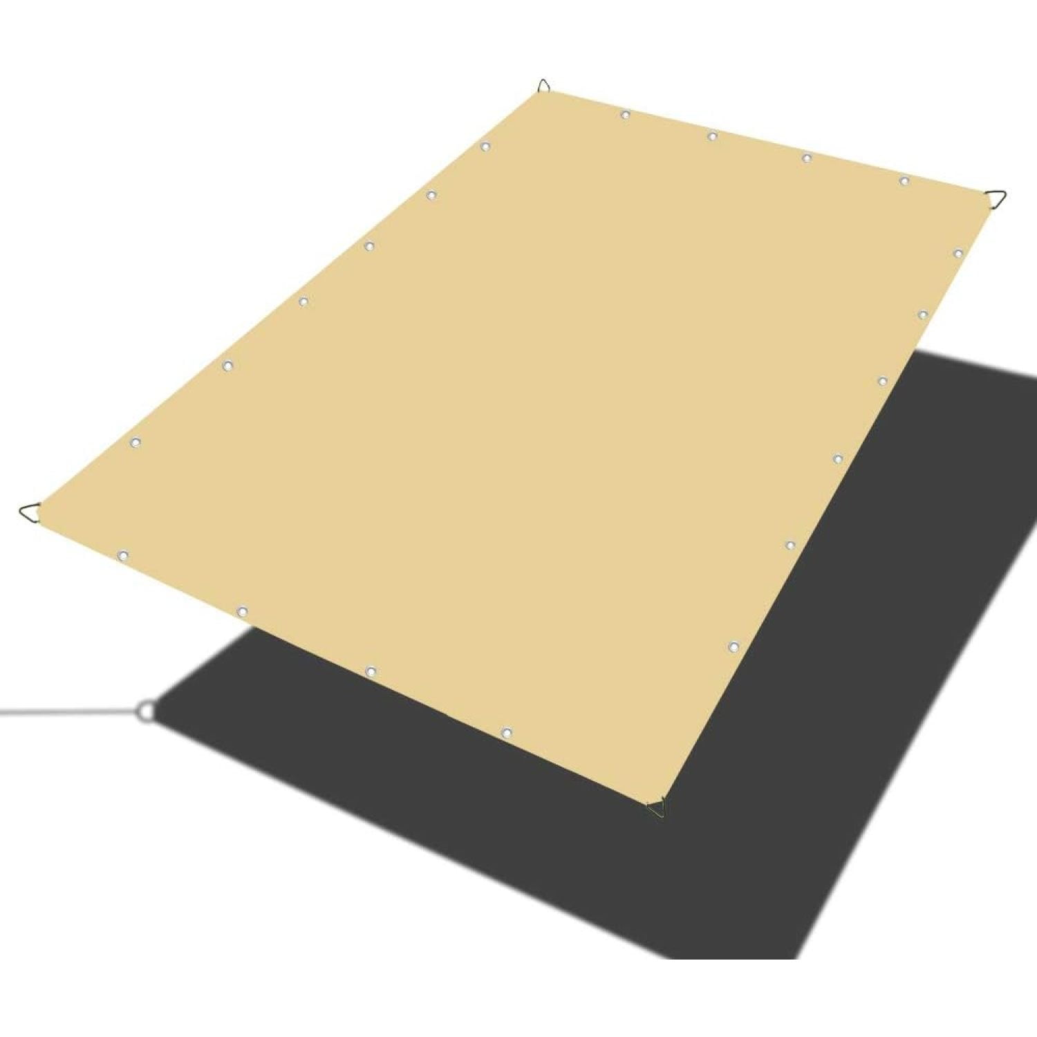 Alion Home Waterproof Rectangle Sun Shade Sail Straight Edge Canopy ...