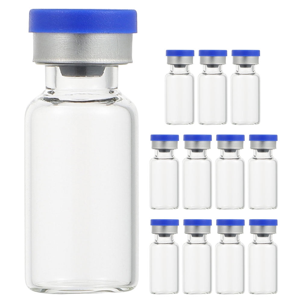 Alipis 12pcs Glass Vials Small Glass Storage Bottles Liquid Sample ...