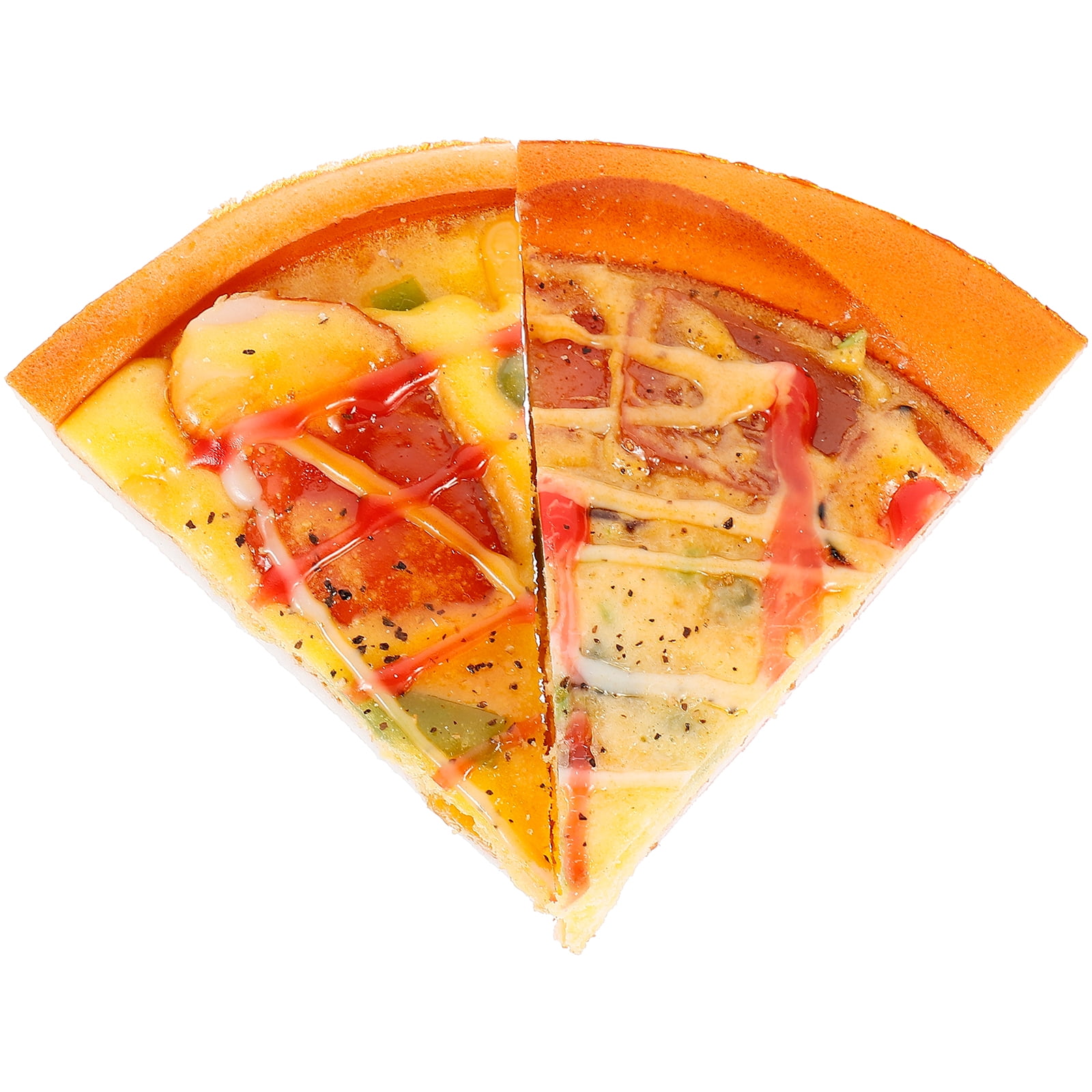 Alipis 2pcs Simulation Pizza Slice Models Realistic Pizza Slice Model ...