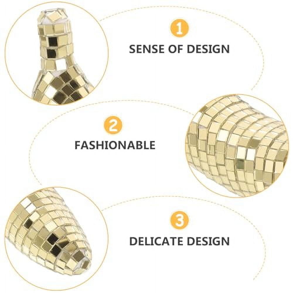 Alipis Golden Disco Ball Banana Decor, Freestanding Fruit Shape Disco ...