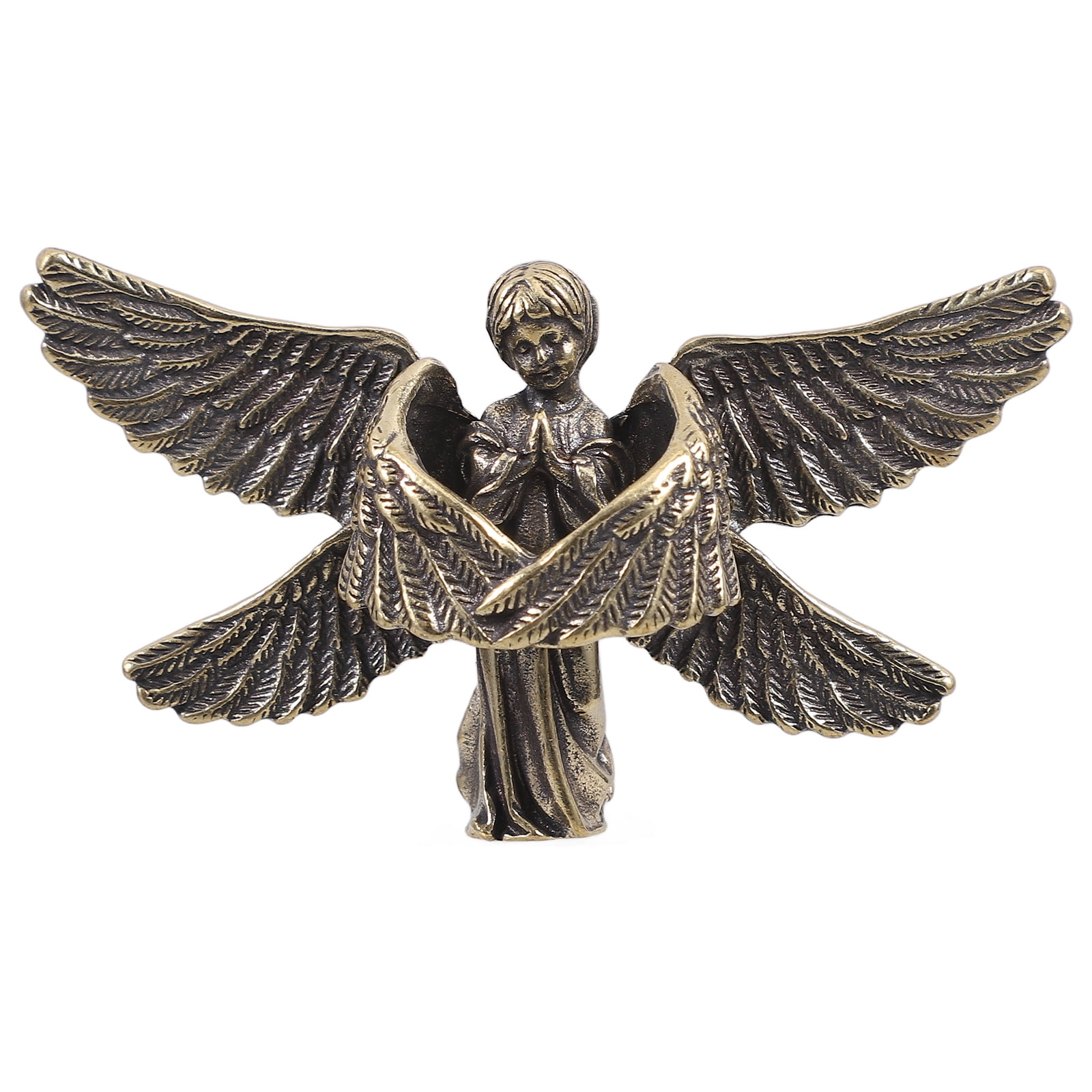 Alipis Mini Angel Figurine Brass Crafts Decor Desktop Vintage Angel ...