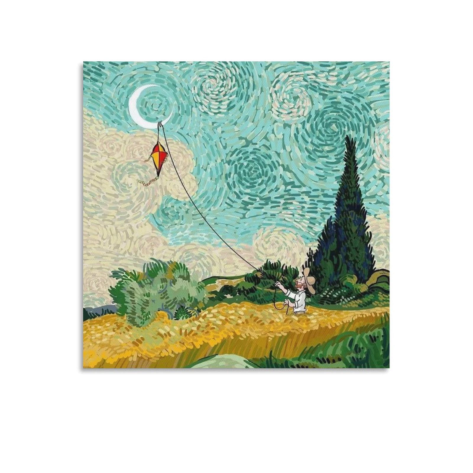 Alireza Karimi Mohadam Flying Kite Illustration Poster Picture Print ...