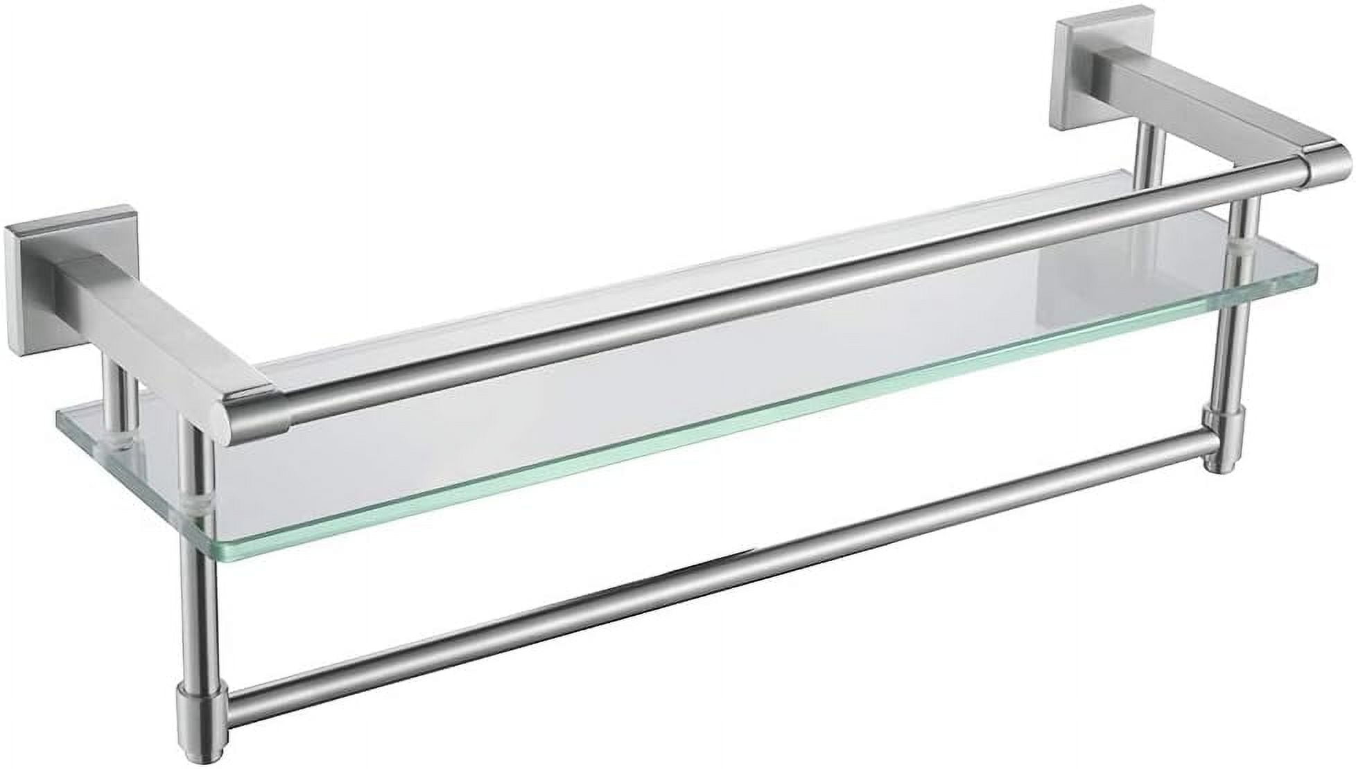 Alise Bathroom Glass Shelf Wall Mounted, Tempered Glass Bathroom Shelf ...