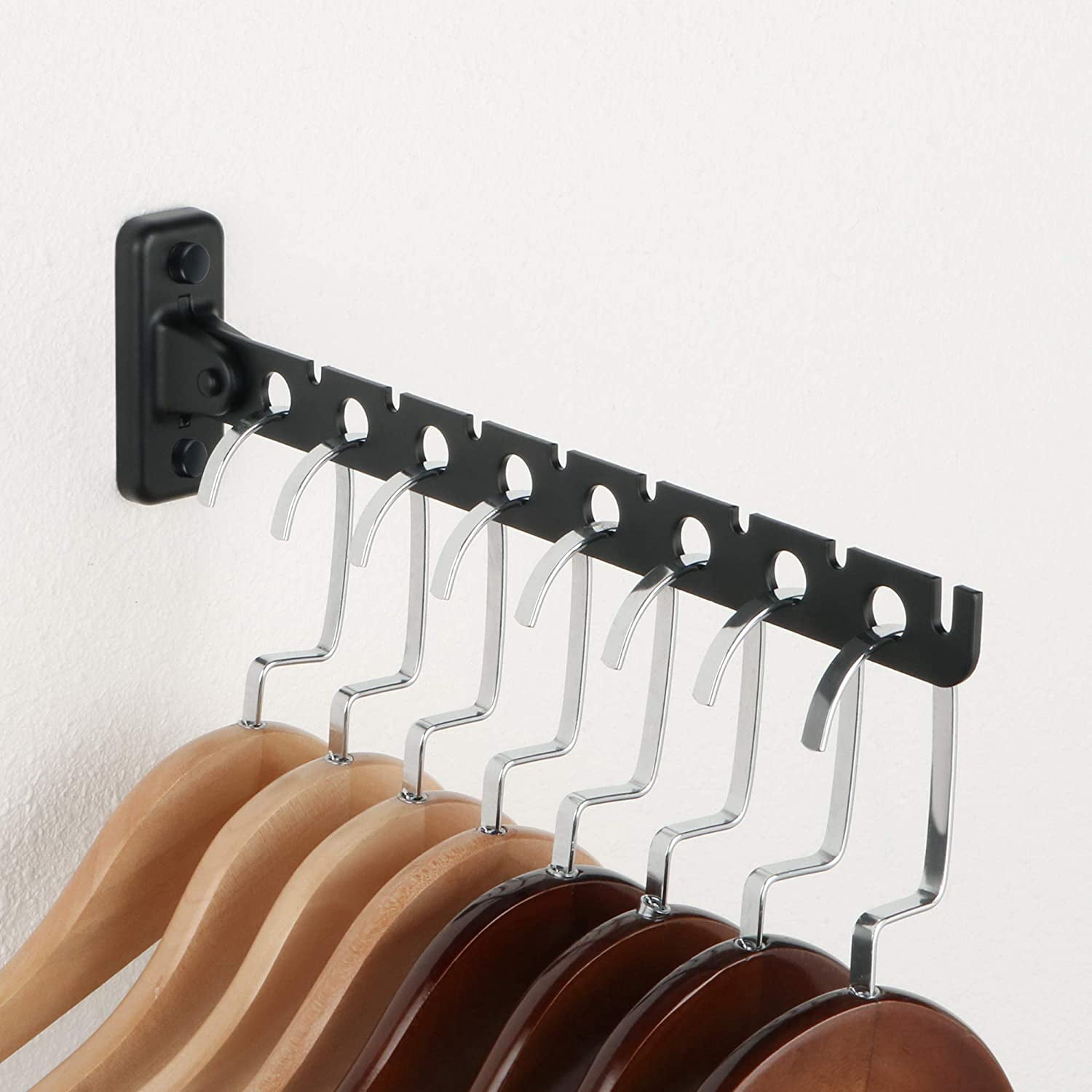 Alise Folding Clothes Hanger Rack,Wall Mounted Clothes Bar-Hanger ...