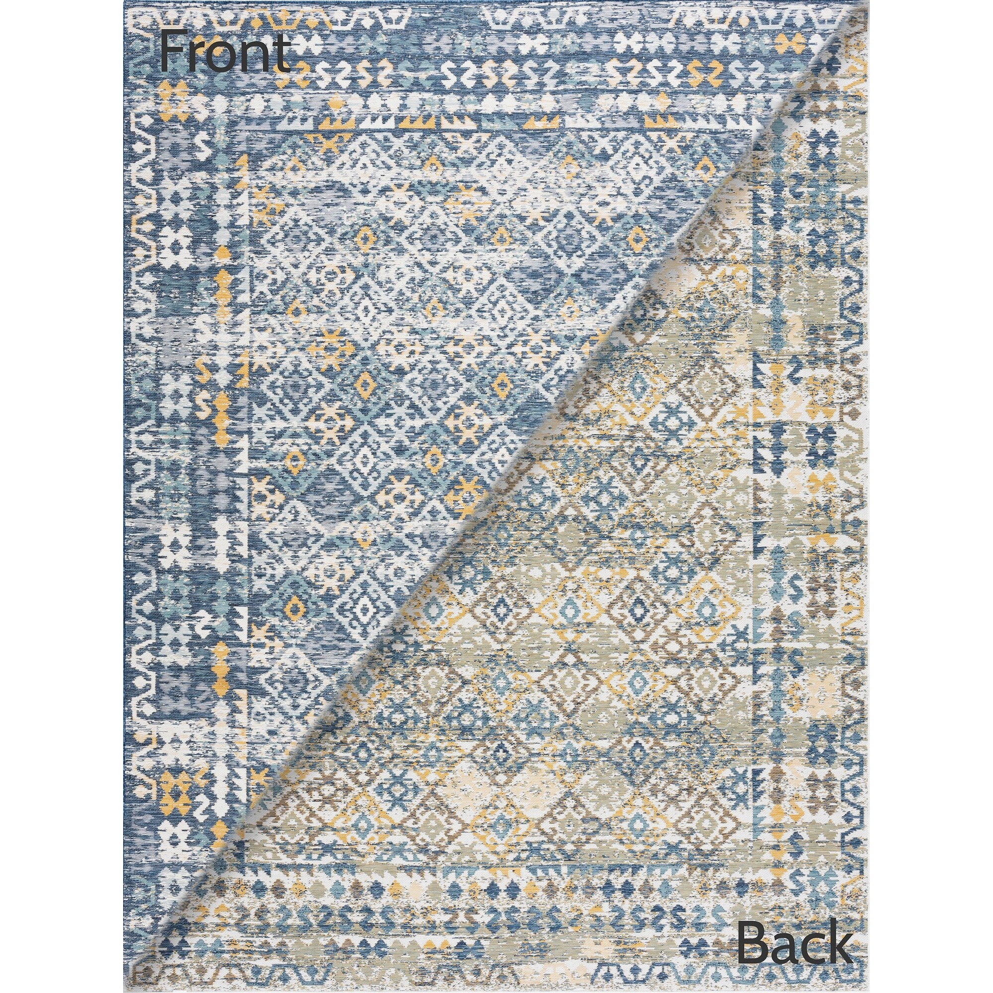 Alise Rugs Alfresco Nautical & Coastal Border Reversible Indoor/Outdoor ...