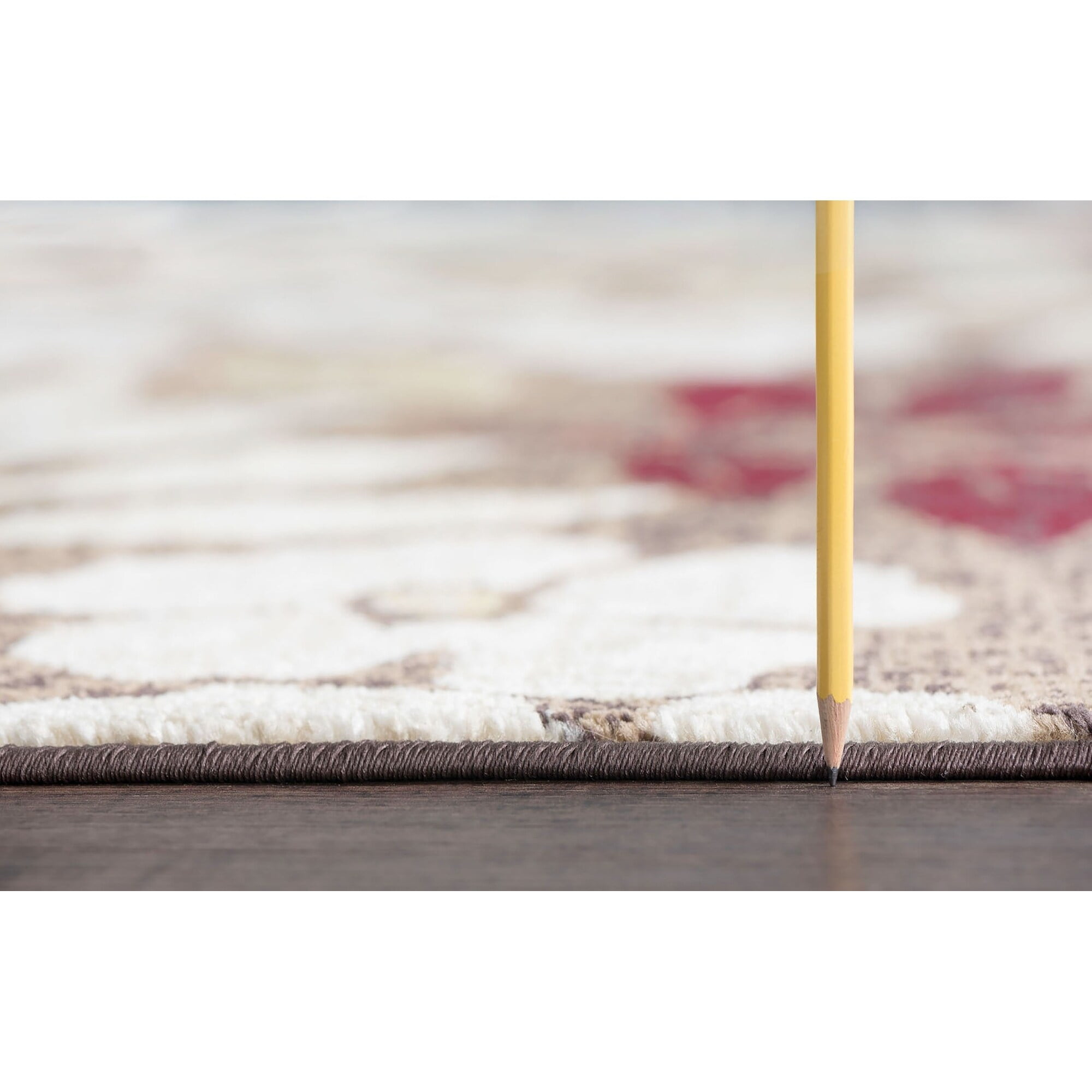 Alise Rugs Decora Shabby Chic Floral Indoor Area Rug Brown 2'3'' x 7'7 ...