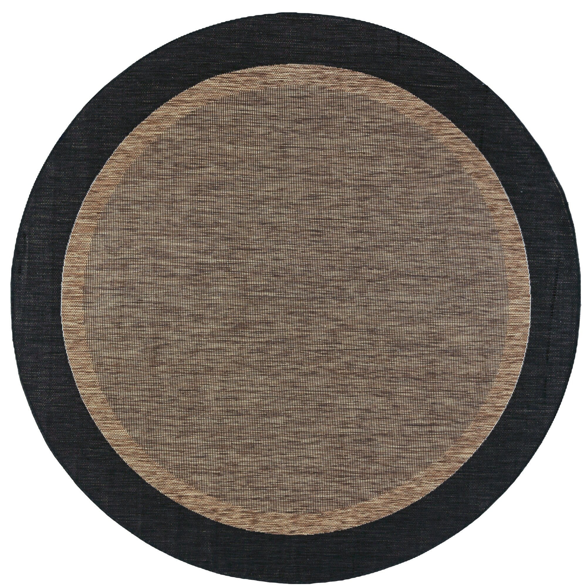 Alise Rugs Exo Coastal Border Indoor/Outdoor Area Rug Black/Gold 5'3 ...