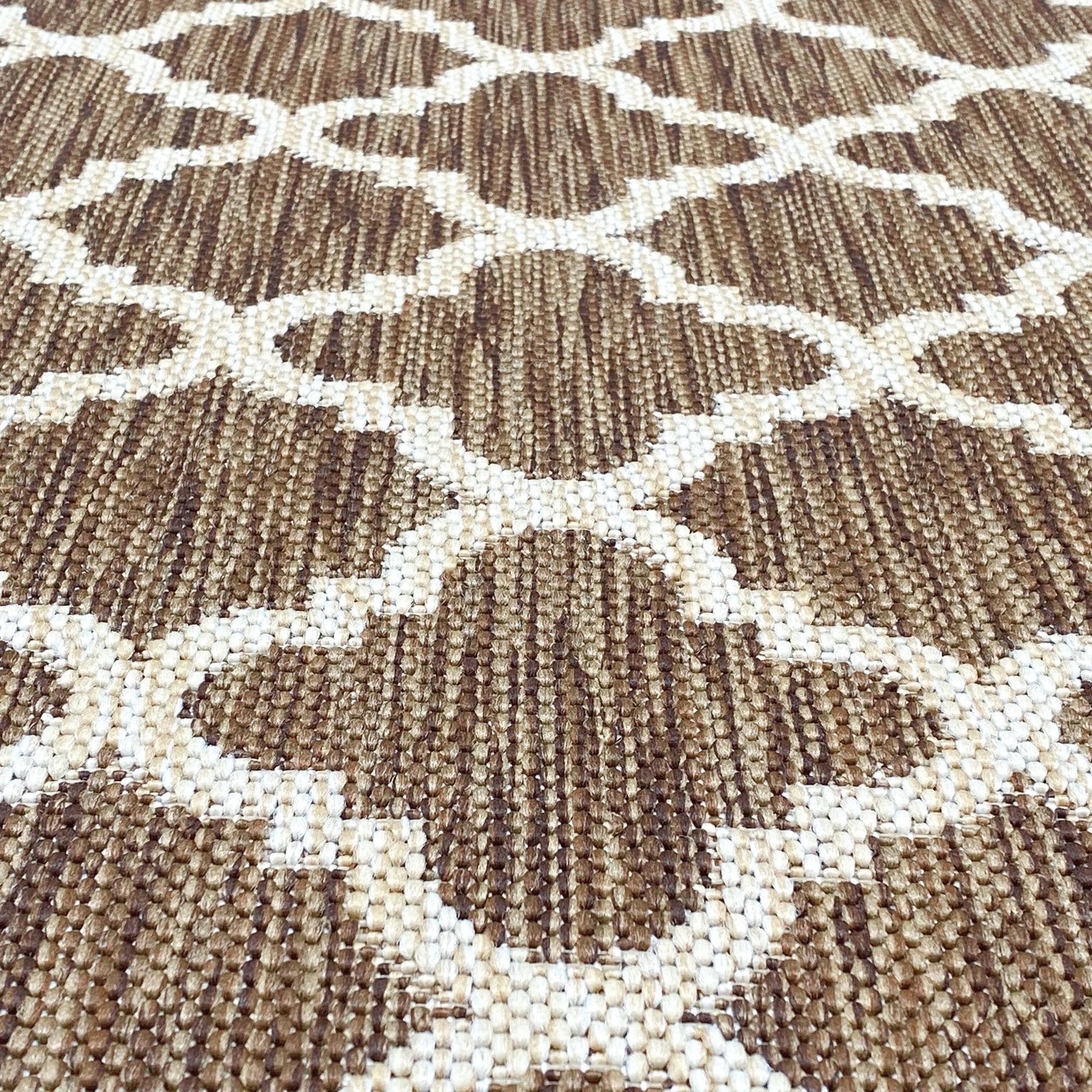 Alise Rugs Exo Coastal Geometric Indoor/Outdoor Area Rug Gold 2'7'' x 9 ...