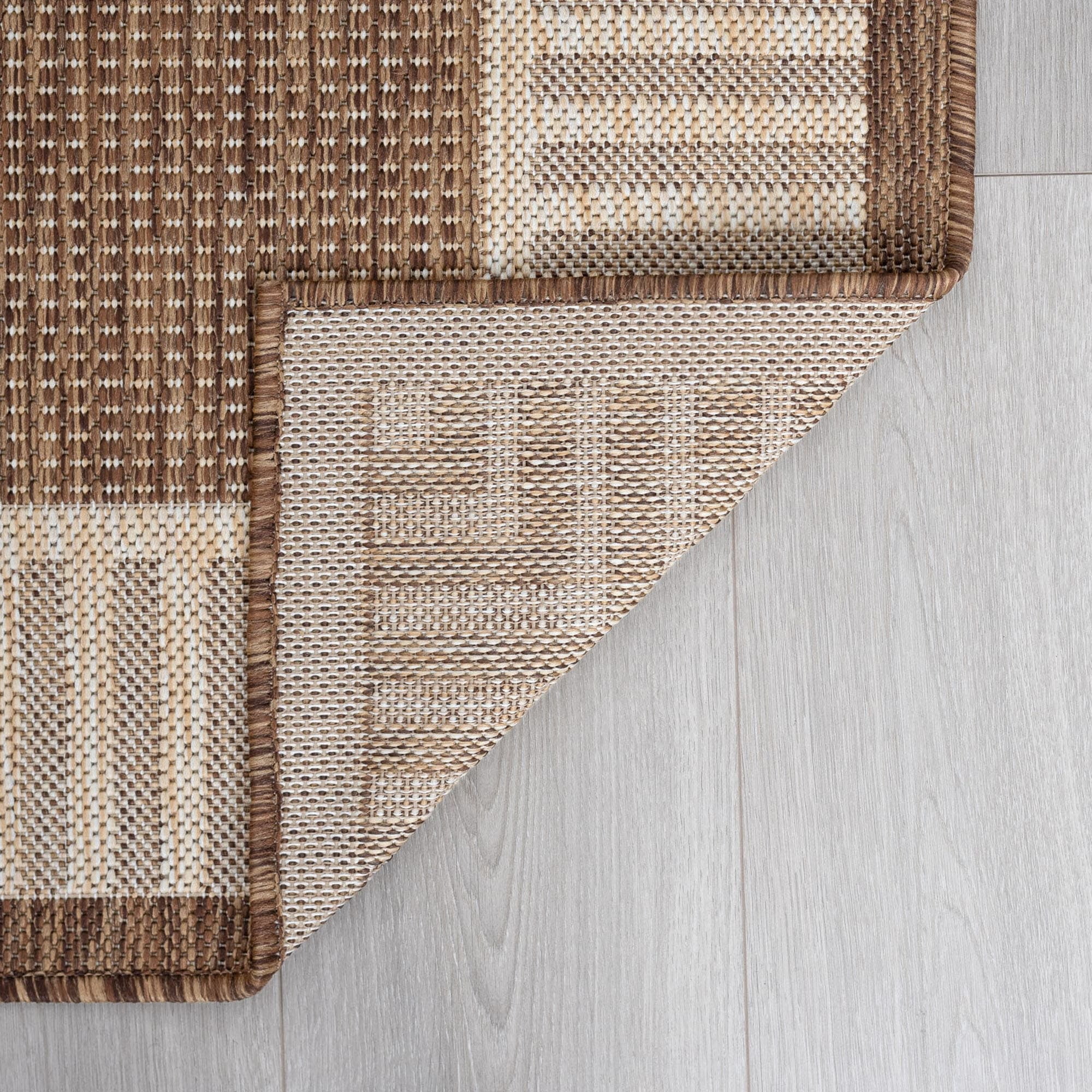 Alise Rugs Exo Coastal Striped Border Indoor/ Outdoor Area Rug Gold ...