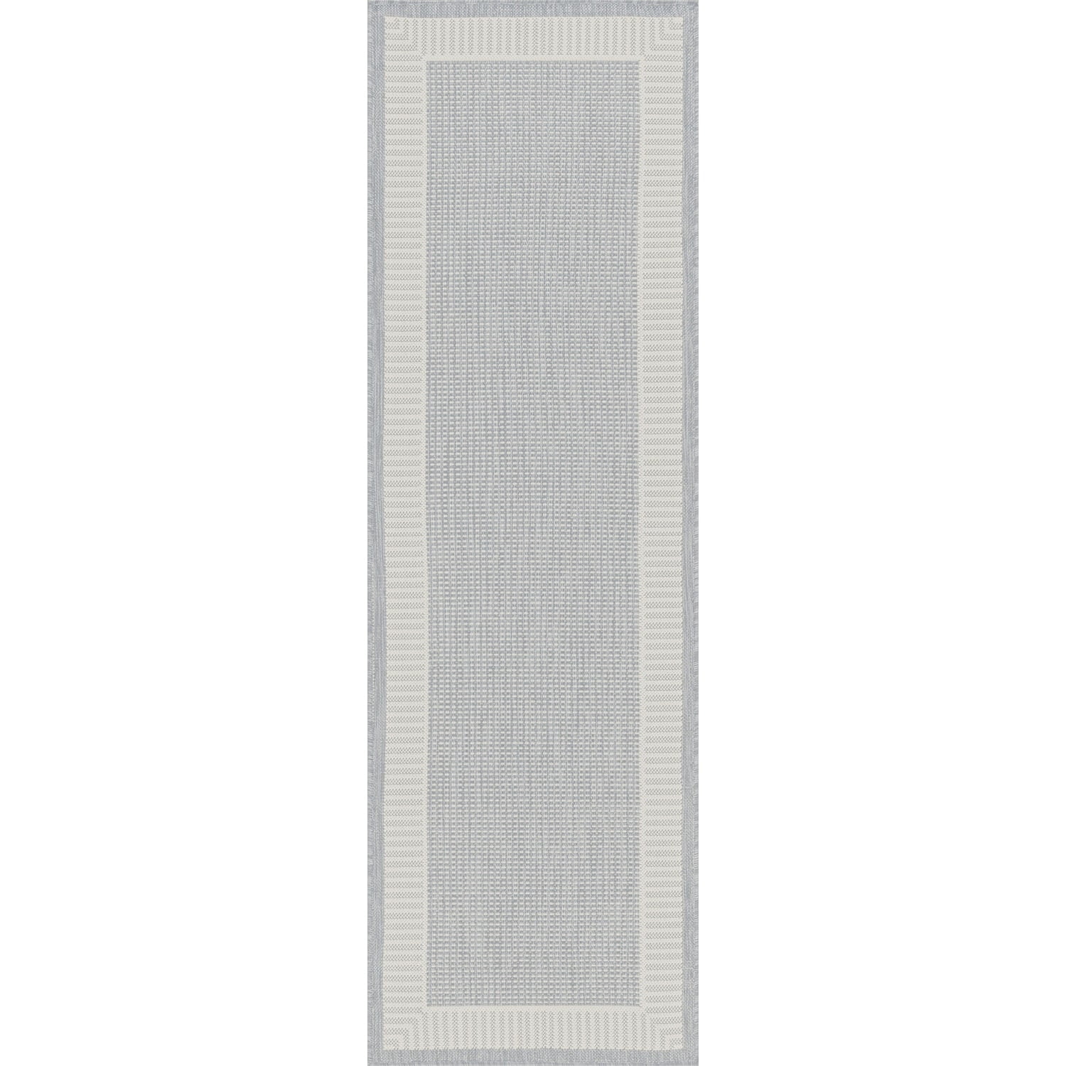 Alise Rugs Exo Coastal Striped Border Indoor/ Outdoor Area Rug Gray ...