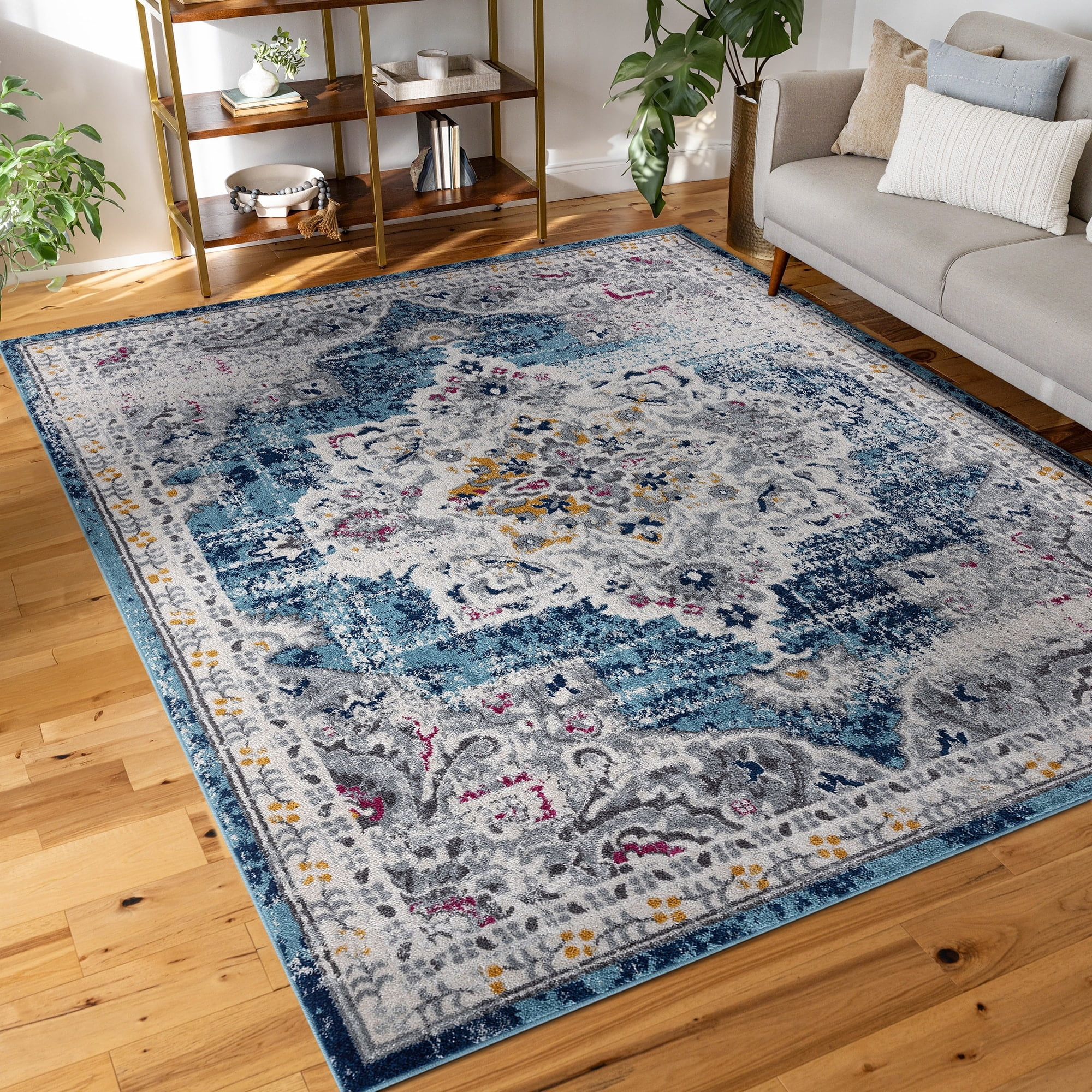 Alise Rugs Gematria French Country Medallion Indoor Area Rug 7'10'' x ...