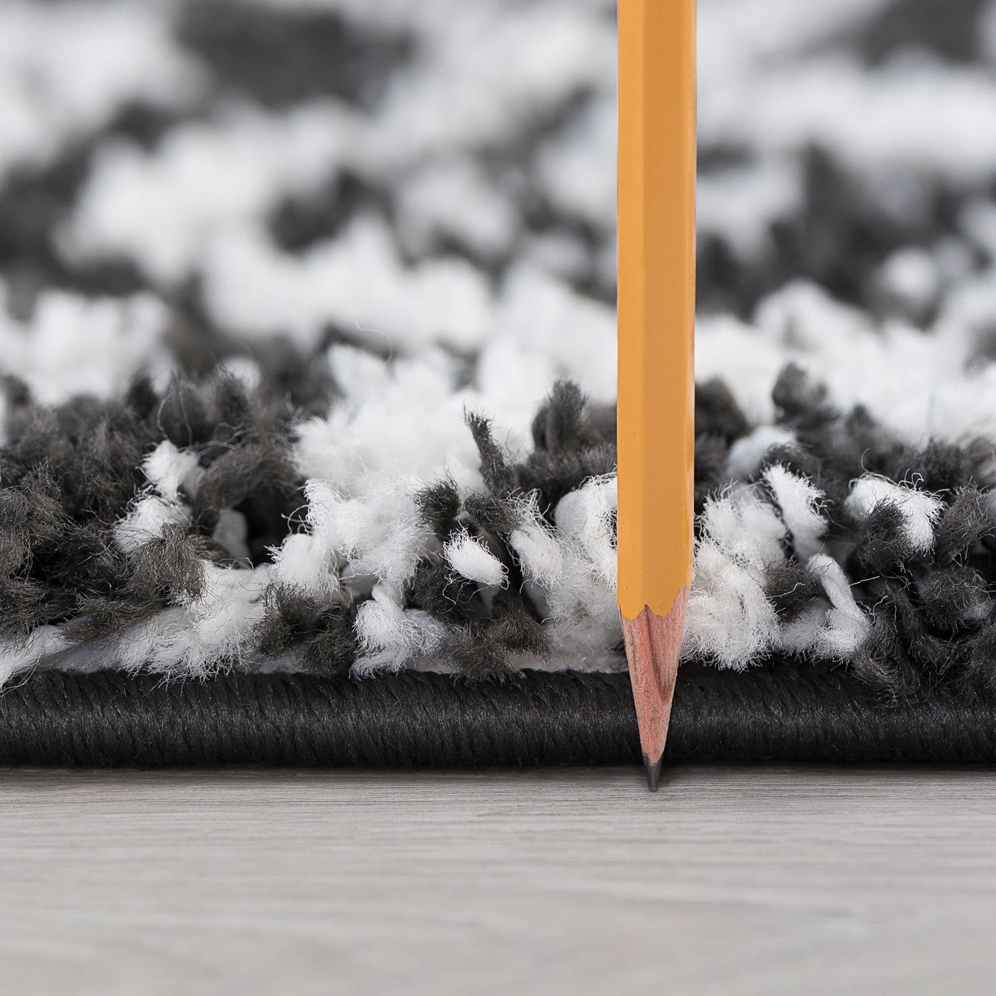 Alise Rugs Joy Shag Mediterranean Geometric Indoor Area Rug Dark Gray 5 ...