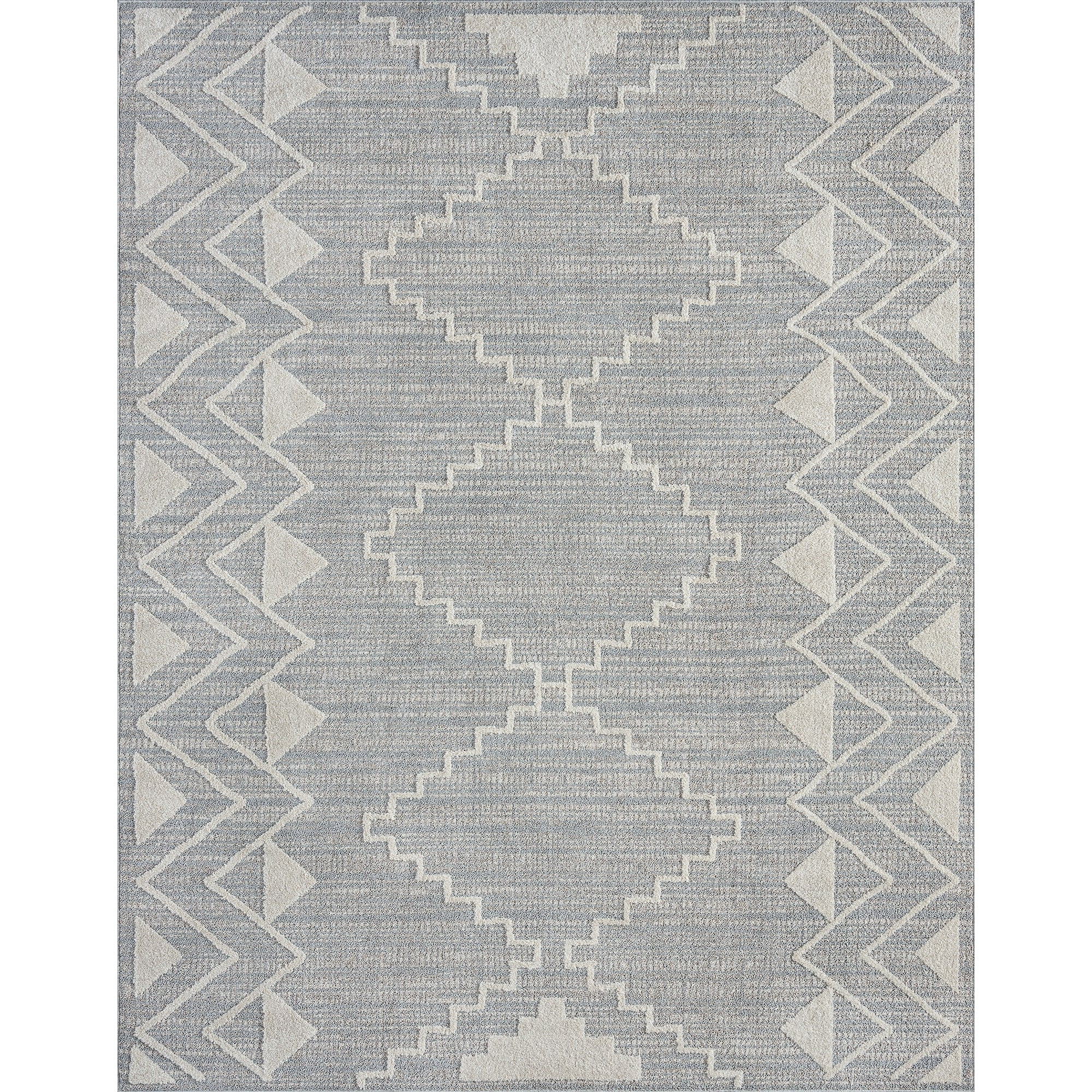 Alise Rugs Monique Moroccan Diamond Indoor Area Rug Beige/Cream 5'3'' x ...