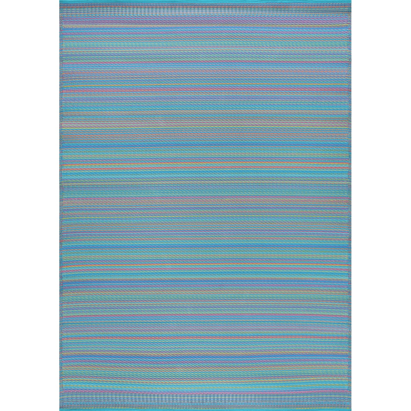 Alise Rugs Sundown Beach Stripe Indoor/Outdoor Area Rug Multi-Color 5 ...