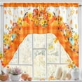 Alishomtll Fall Valance Kitchen Curtains Swag Pumpkin Sunflower Autumn ...