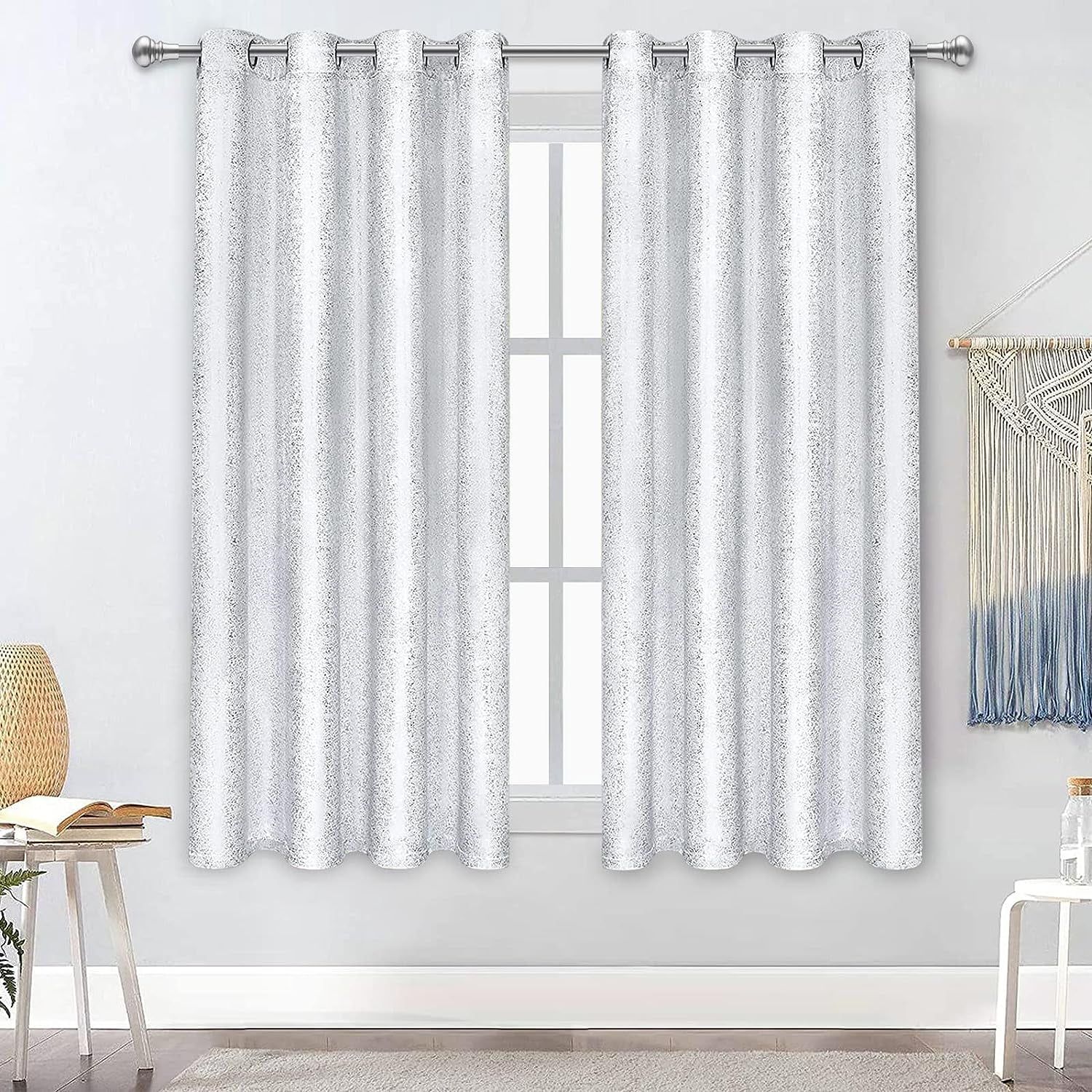 Alishomtll Metallic Sparkle Chic Thermal Insulated Grommet Blackout ...