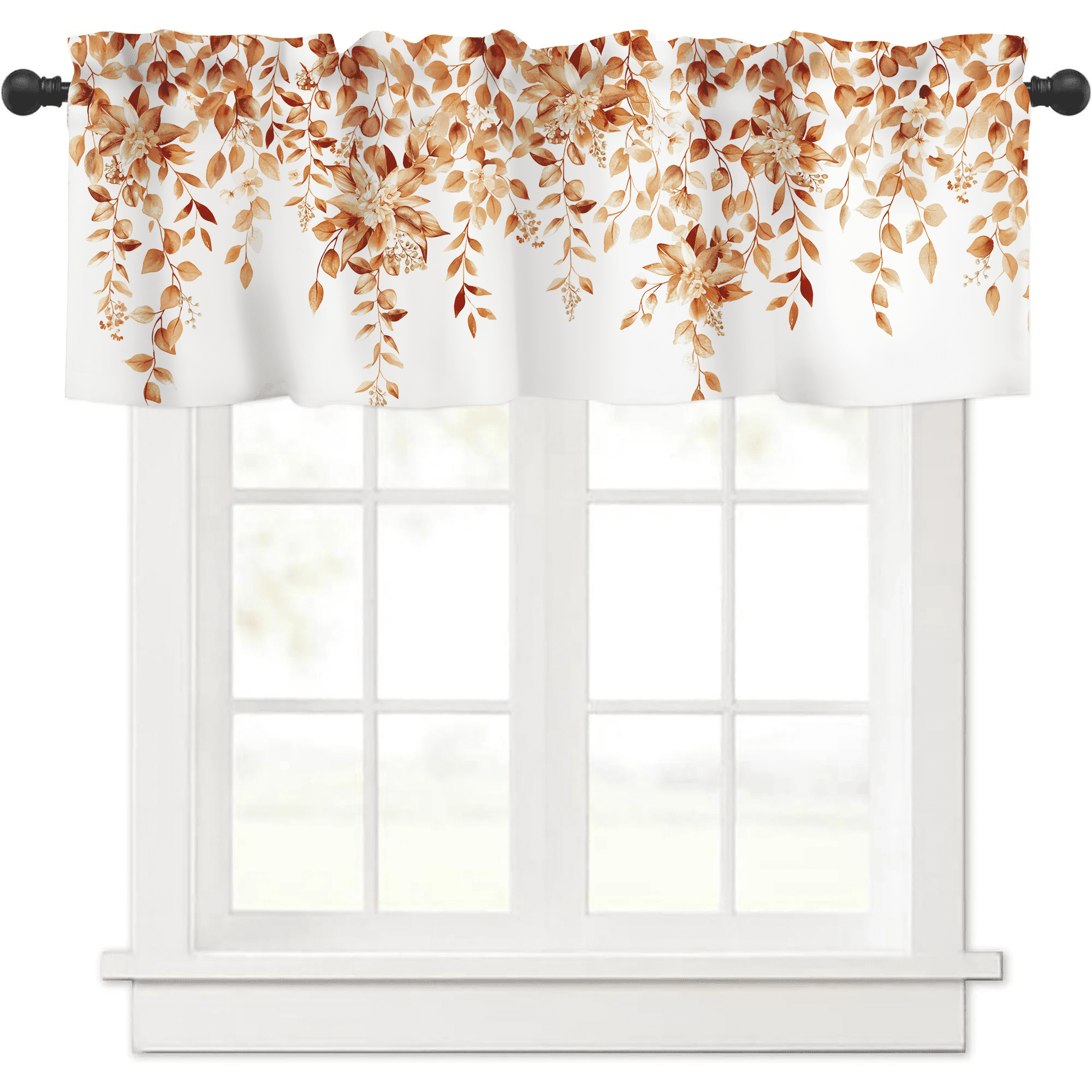 Alishomtll Orange Valance Curtains for Living Room Bedroom Kitchen ...