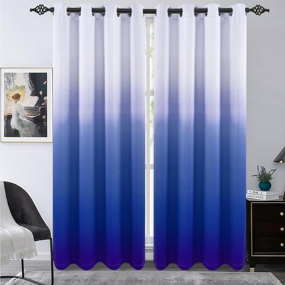 Abstract Rainbow Blackout Curtains, Green Blue Purple Geometric Print ...