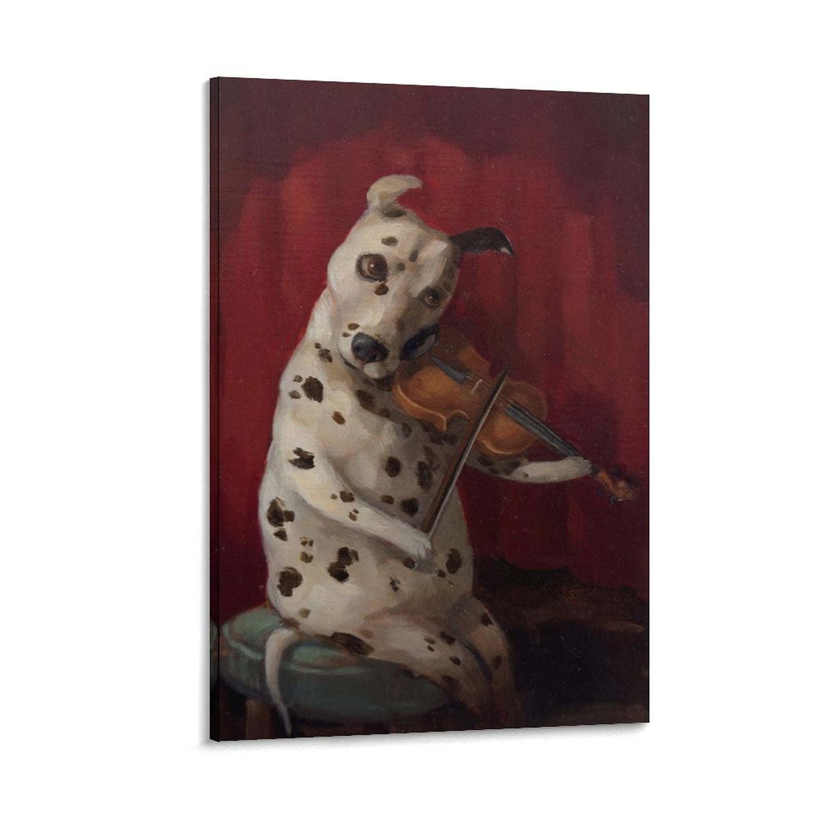 Alison Friend-Dalmatian On First Violin-pet Oil Painting Poster ...