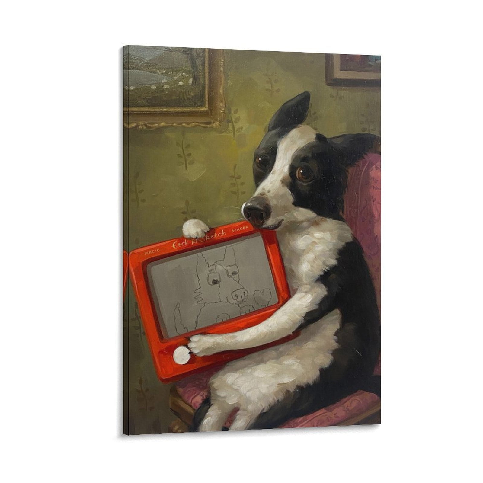 Alison Friend-Douglas Made A Portrait Of His Best Friend Paul-pet Oil ...