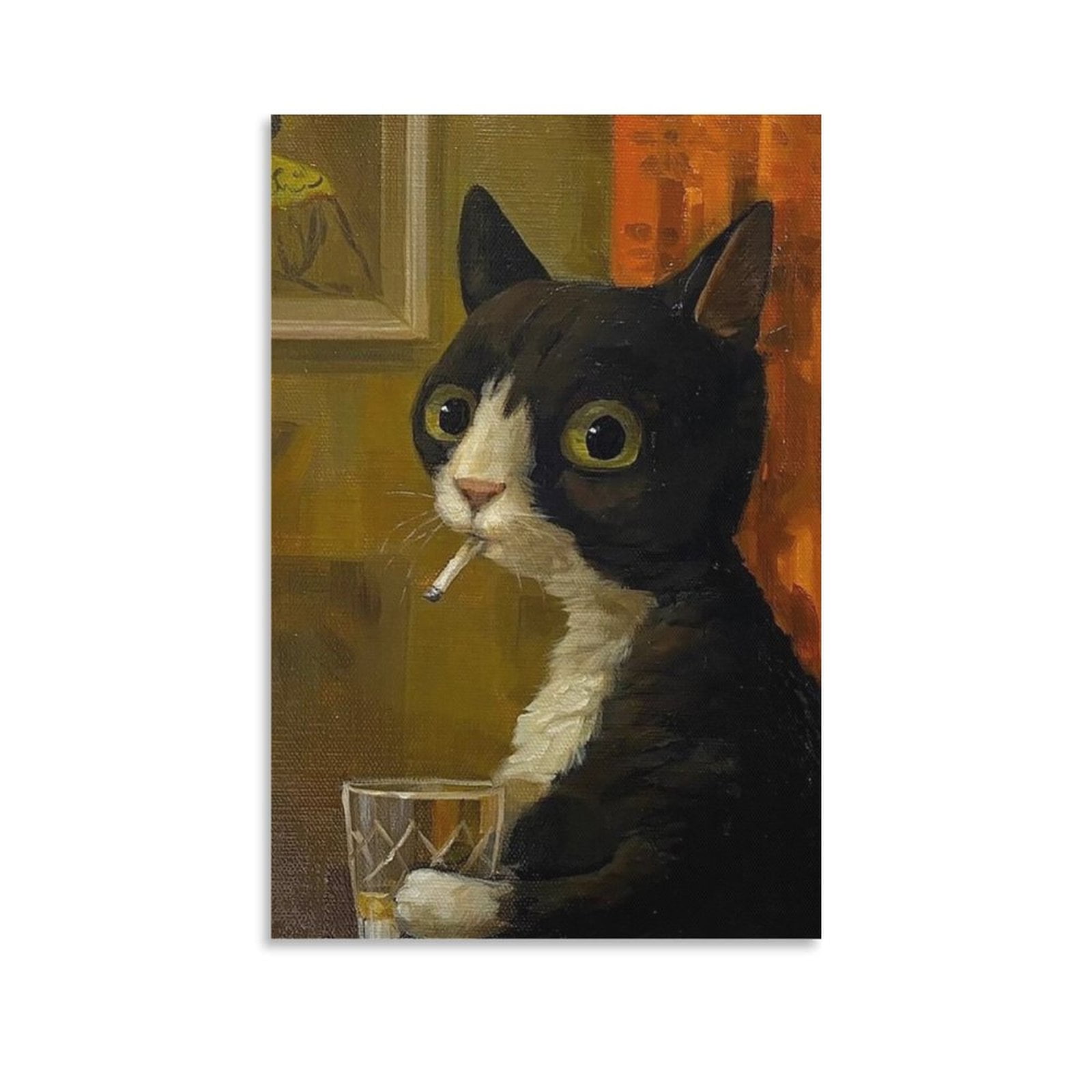 Alison Friend-Grandma's Cat-pet Oil Painting Room Aesthetic Poster ...