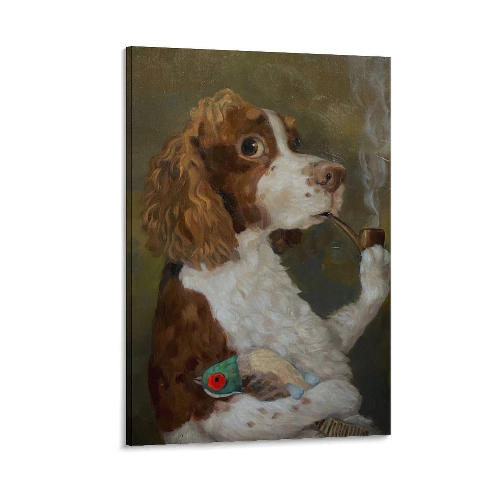 Alison Friend-Whimsical Animal Portraits (7)-pet Oil Painting Canvas ...