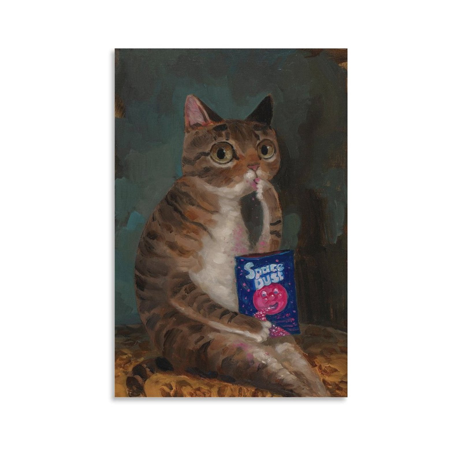 Alison Friend-Whimsical Cat Portraits (1)-pet Oil Painting Canvas Art ...